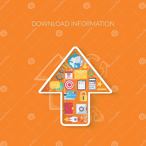 Arrow Shape and Content Symbols. Stock Vector - Illustration of colour ...