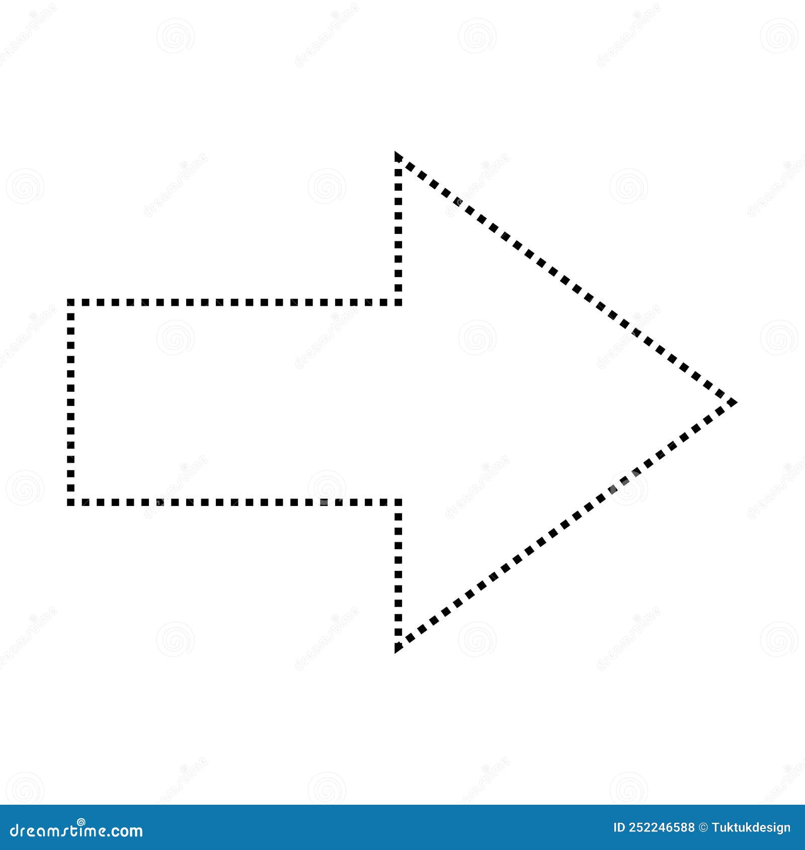 Arrow Shape Dotted Symbol Vector Icon for Creative Graphic Design Ui ...