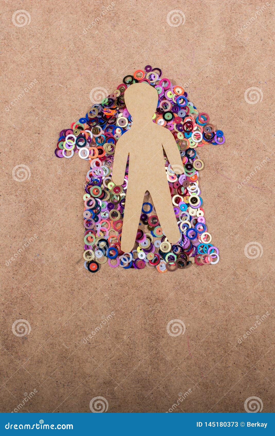 Arrow Shape and Man Shape Cut Out of Paper Stock Image - Image of ...