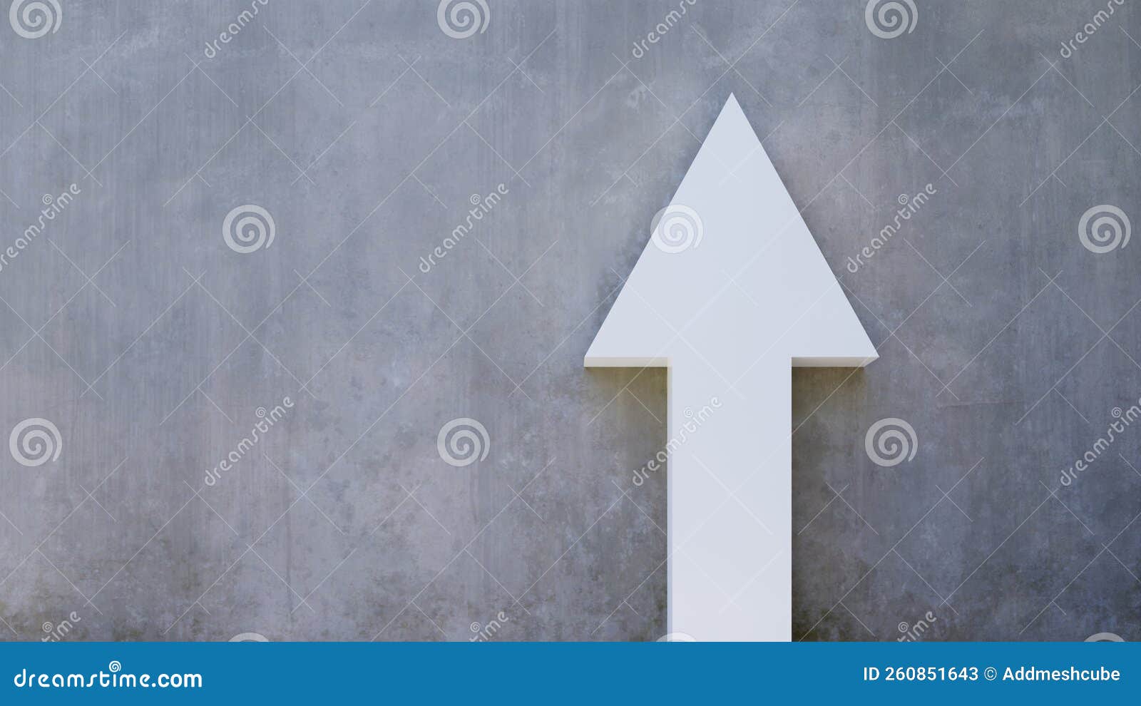 White Arrow Going Up, 3d Rendering Stock Illustration - Illustration of ...
