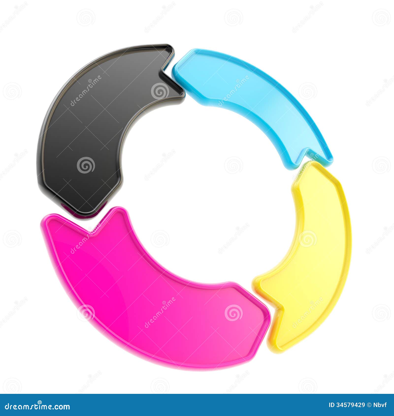 Arrow Shape Tags Forming Circle Copyspace Emblem Stock Illustration ...