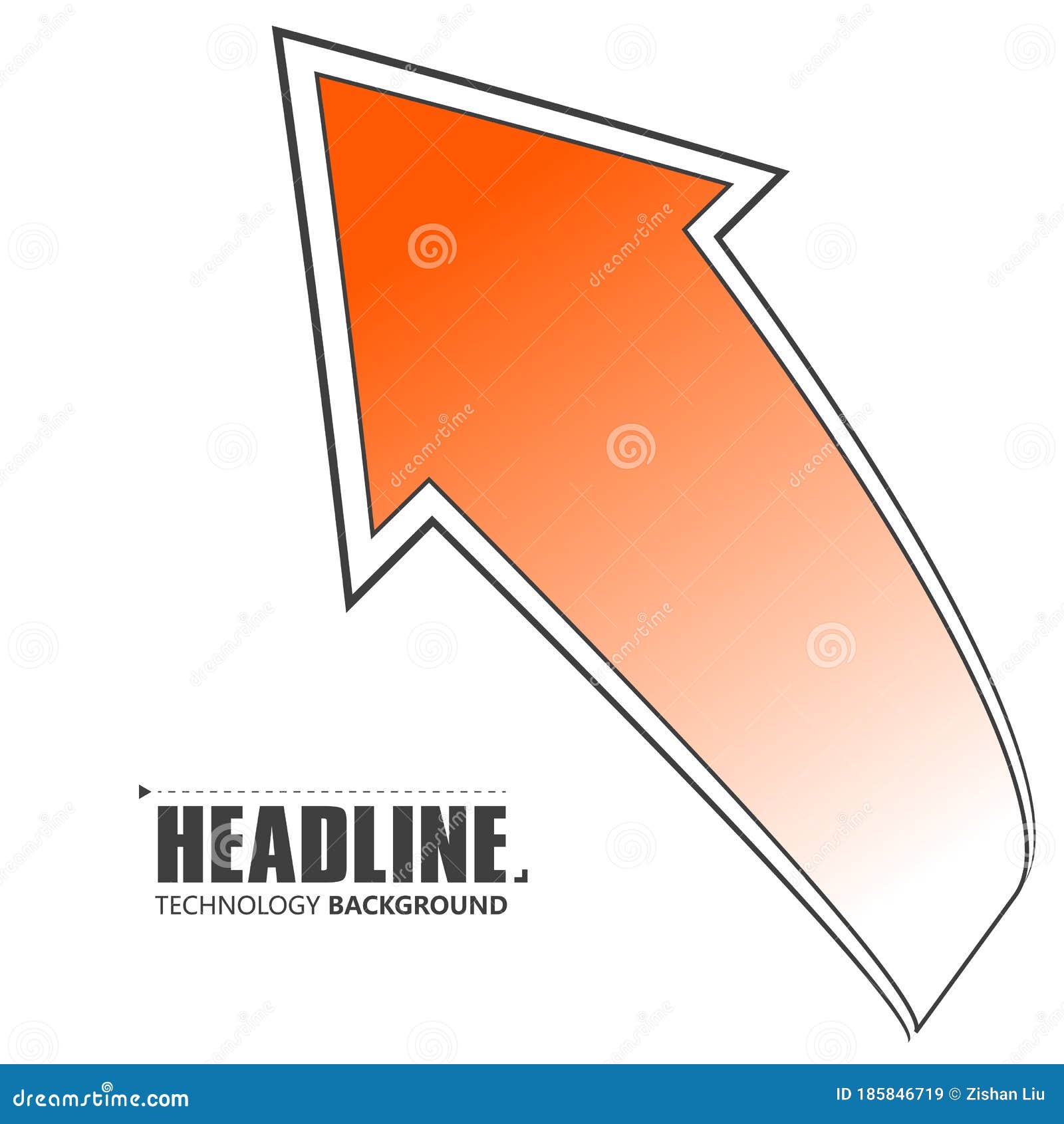 Arrow Shaped Abstract Graphic, Vector Illustration Stock Vector ...