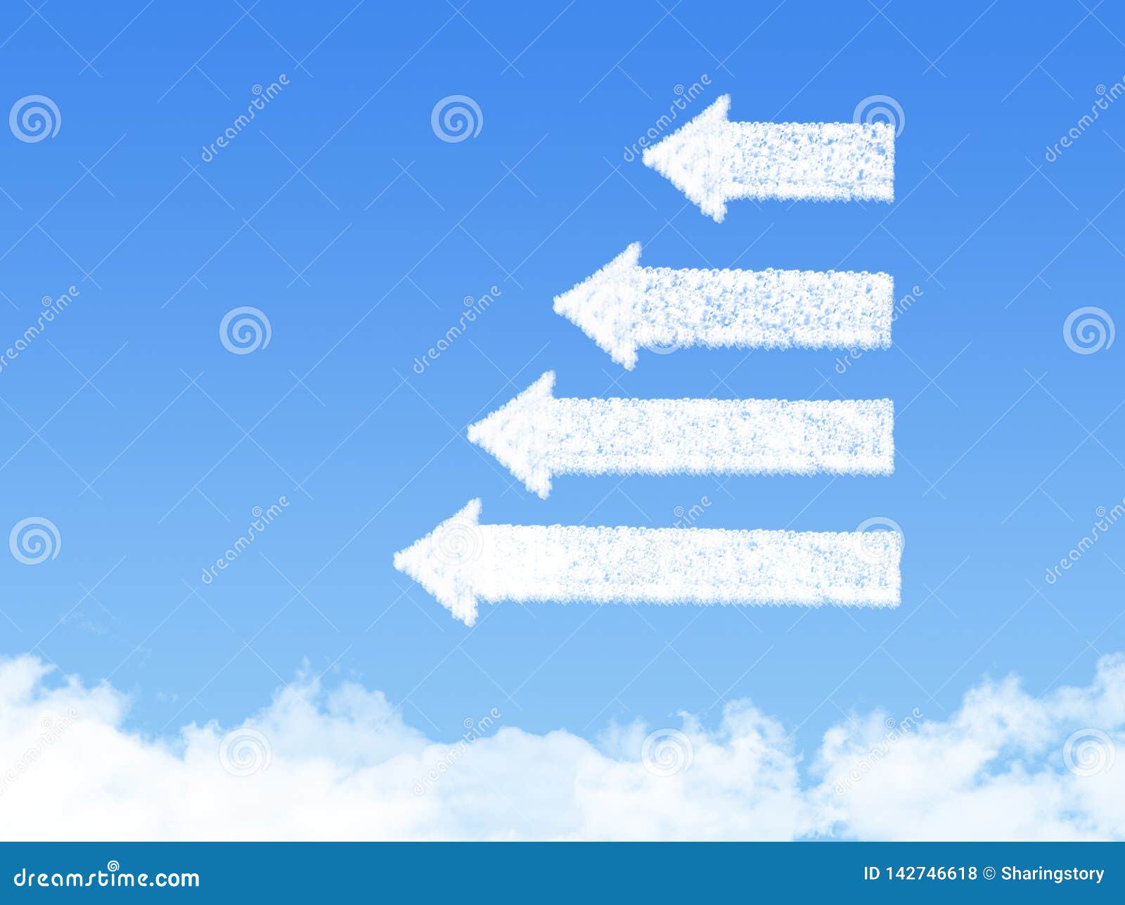 Arrow shaped cloud stock illustration. Illustration of traffic - 142746618