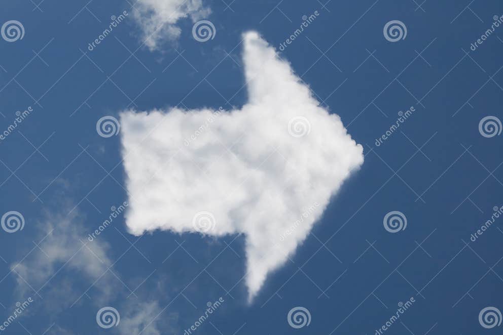Arrow shaped cloud stock photo. Image of white, left, right - 7483428