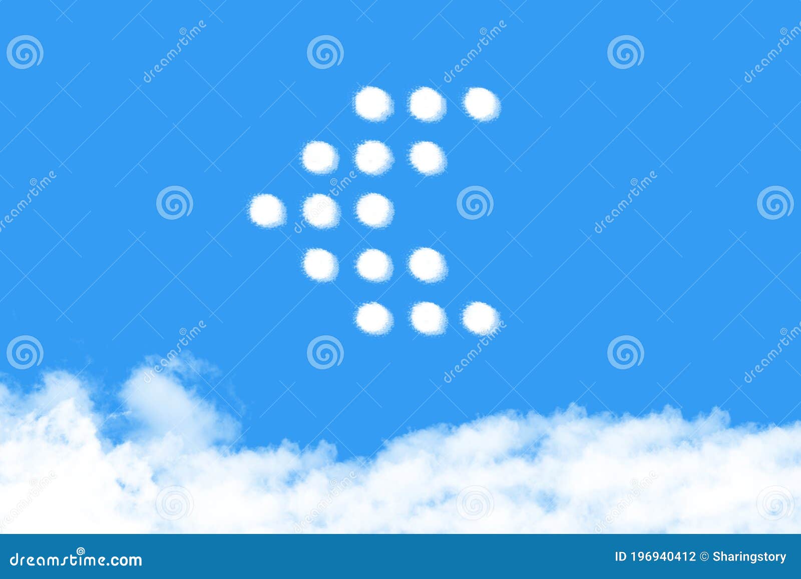Arrow shaped cloud stock illustration. Illustration of shaped - 196940412
