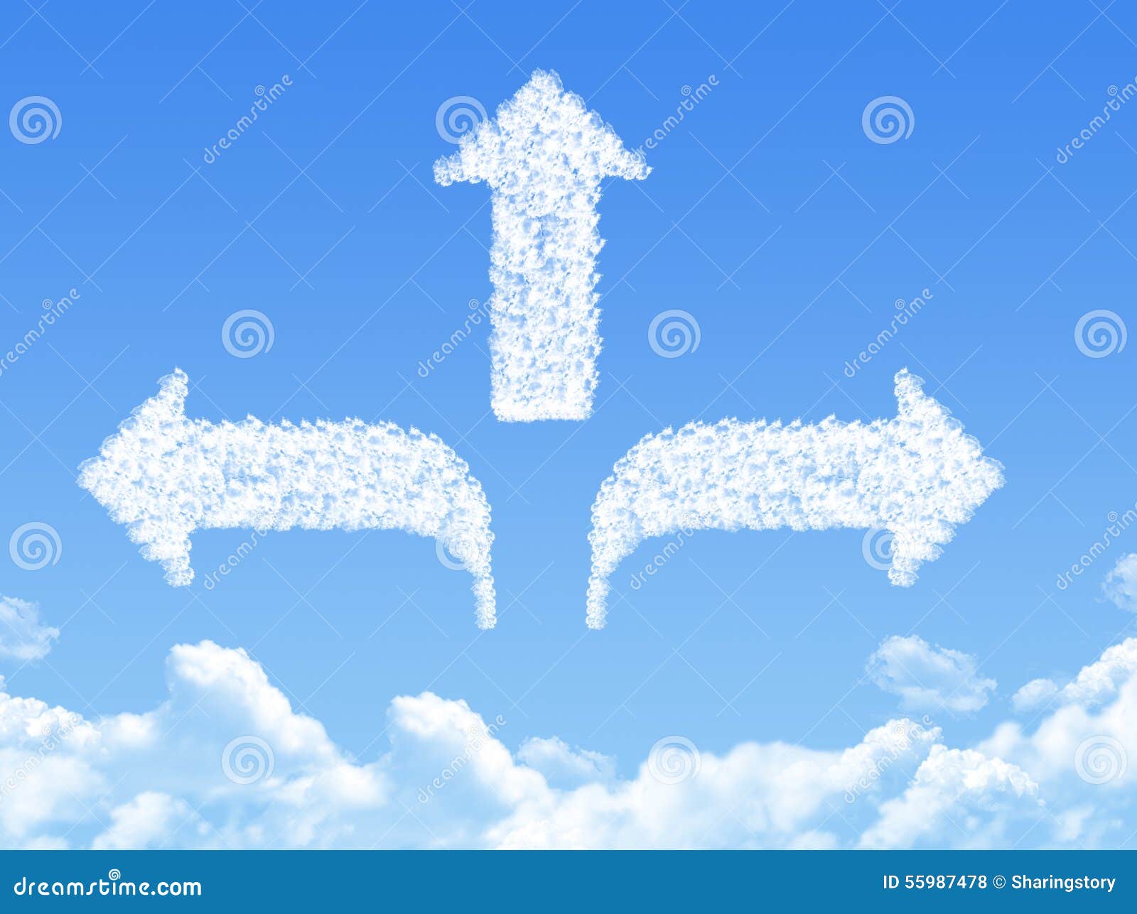Arrow shaped cloud stock illustration. Illustration of sign - 55987478
