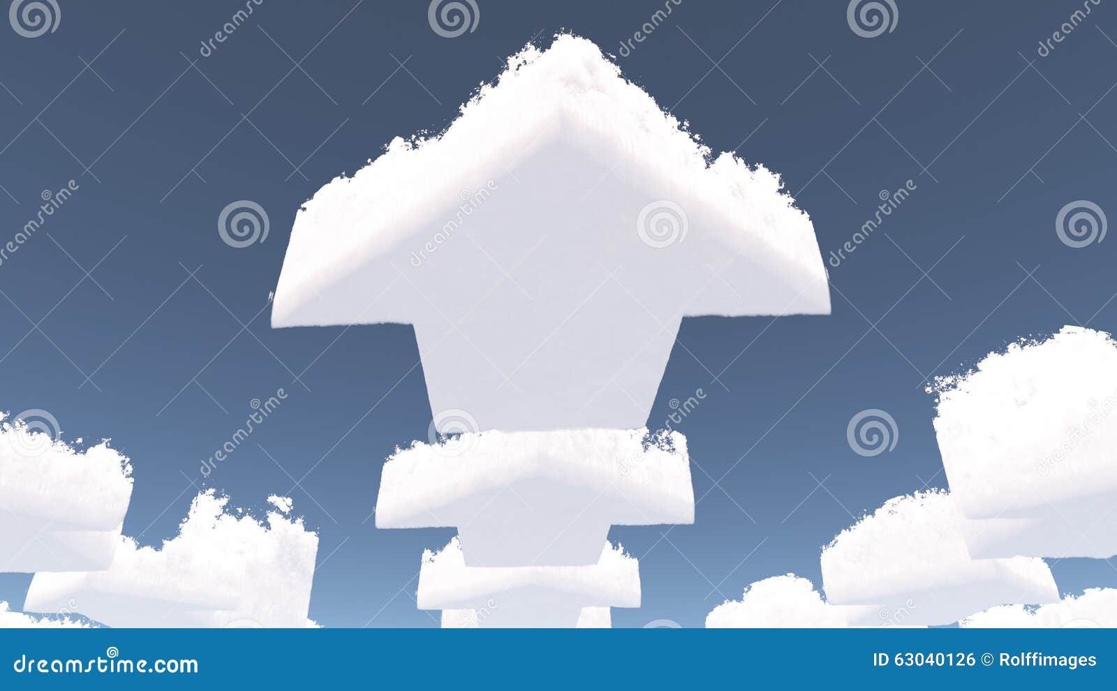 Arrow shaped clouds stock illustration. Illustration of cursor - 63040126