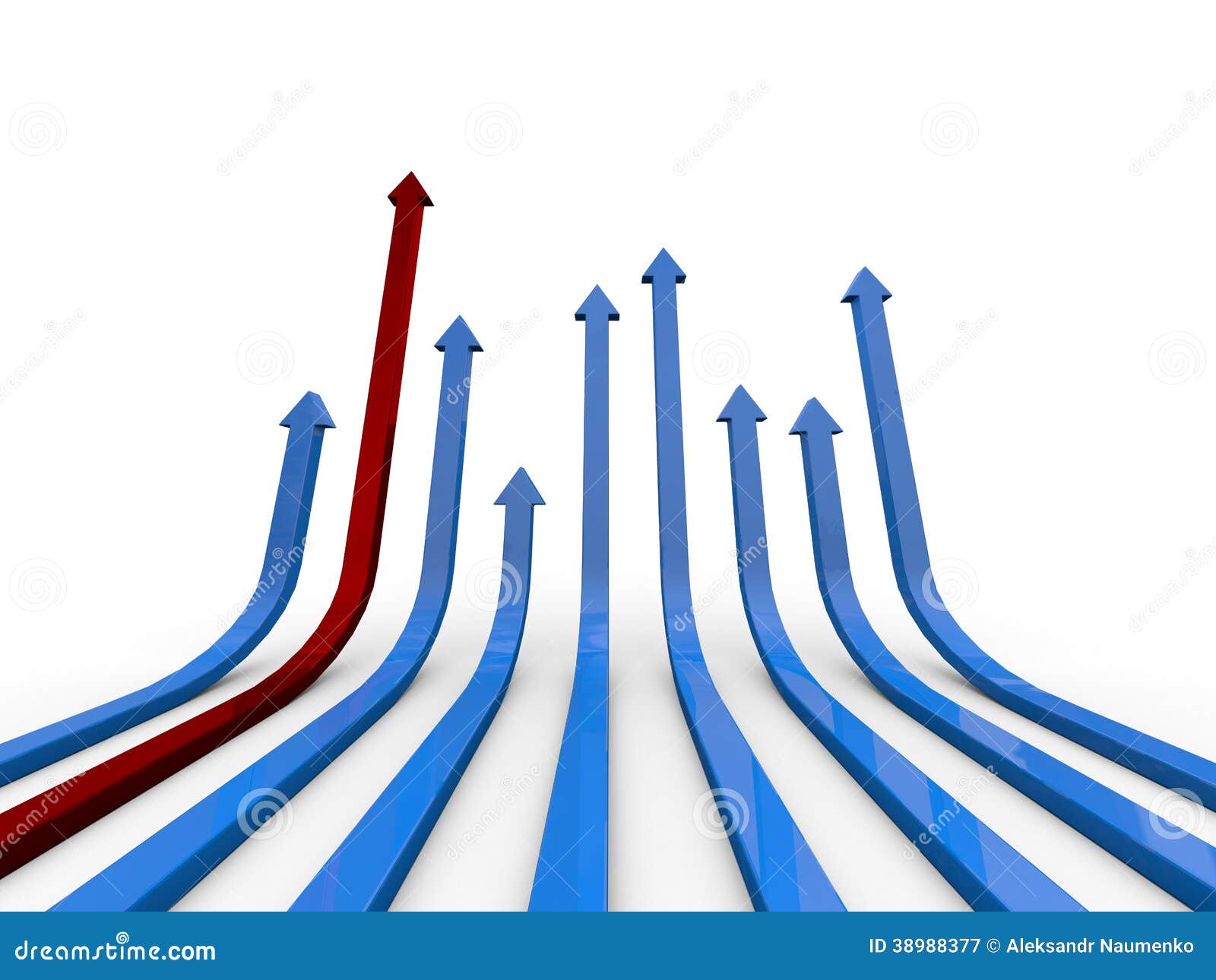 Arrow-shaped graph stock illustration. Illustration of progress - 38988377