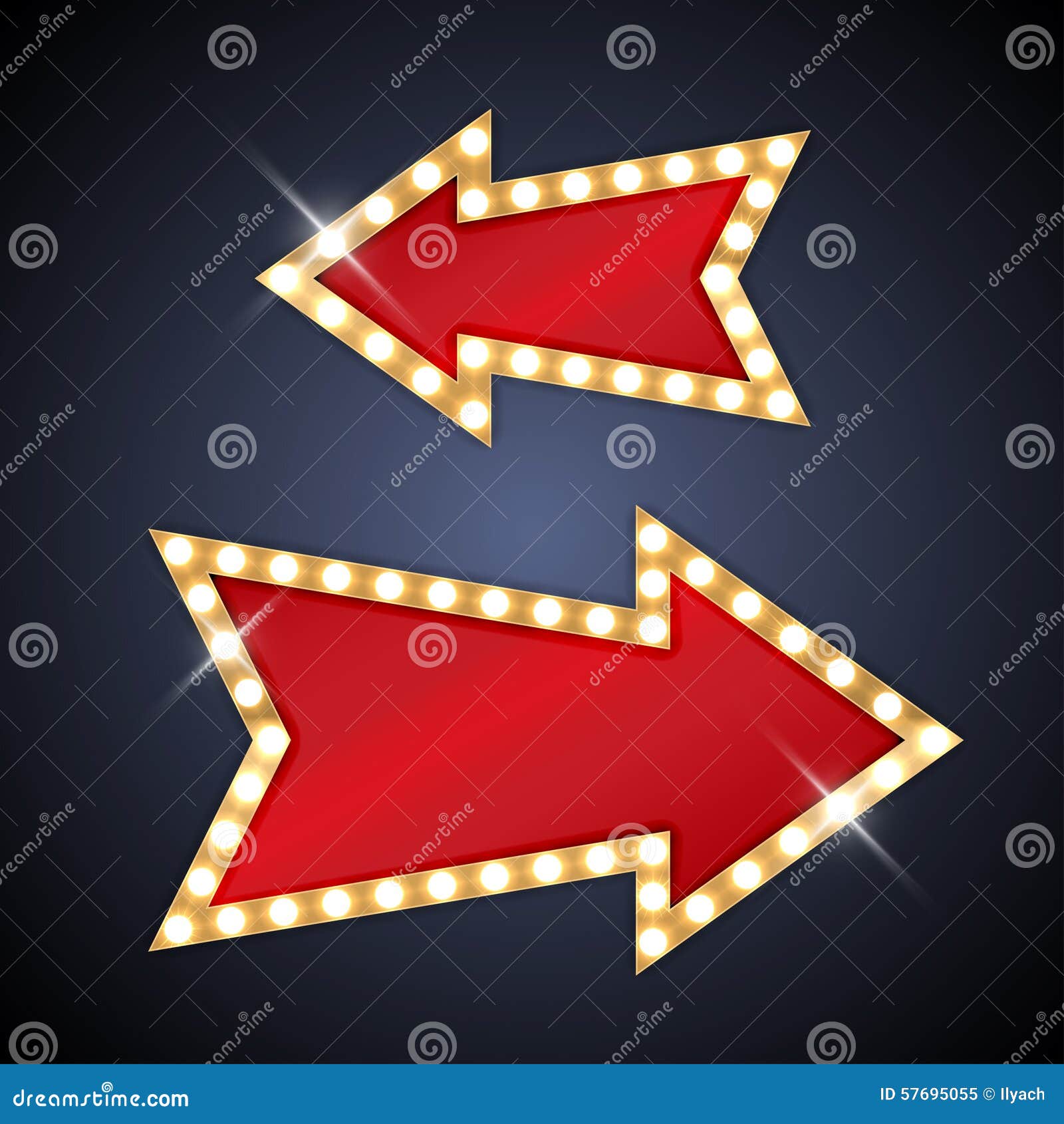 Arrow Shaped Signs in Retro Style Stock Vector - Illustration of retro ...