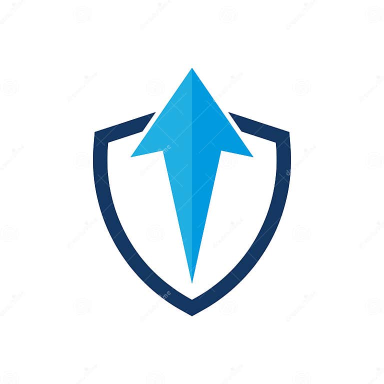 Arrow Shield Logo Icon Design Stock Vector - Illustration of direction ...