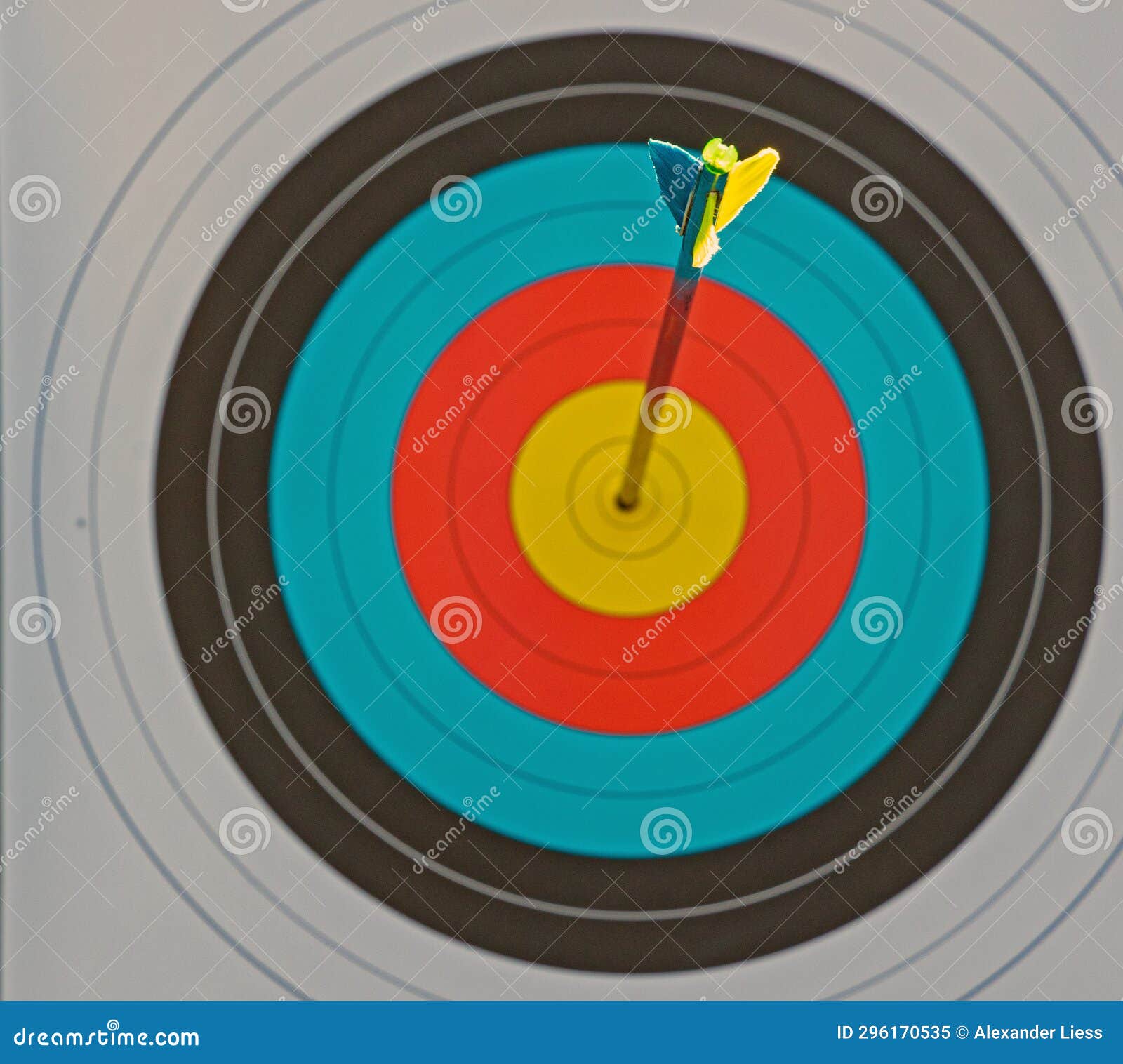 Arrow Shot in the Center Focus on Arrow Stock Image - Image of font ...