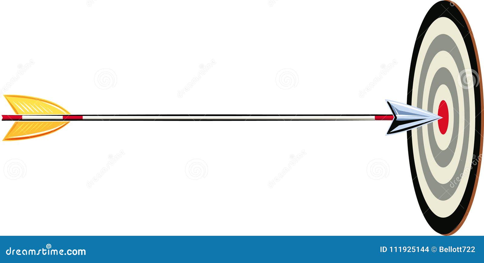 Arrow Shot, it Hits a Target. Stock Vector - Illustration of background ...