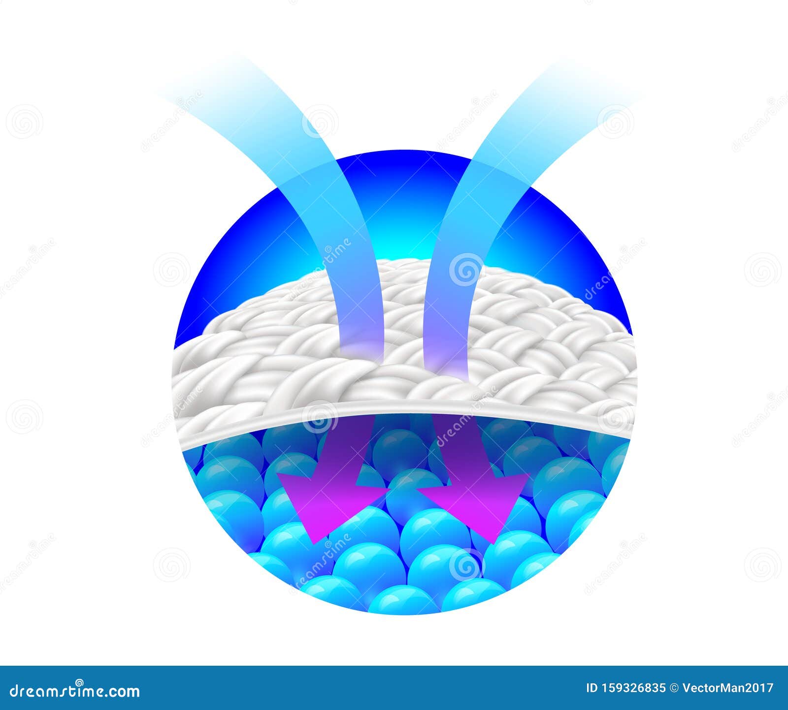 Blue Desiccant Granules Cartoon Vector | CartoonDealer.com #159326909