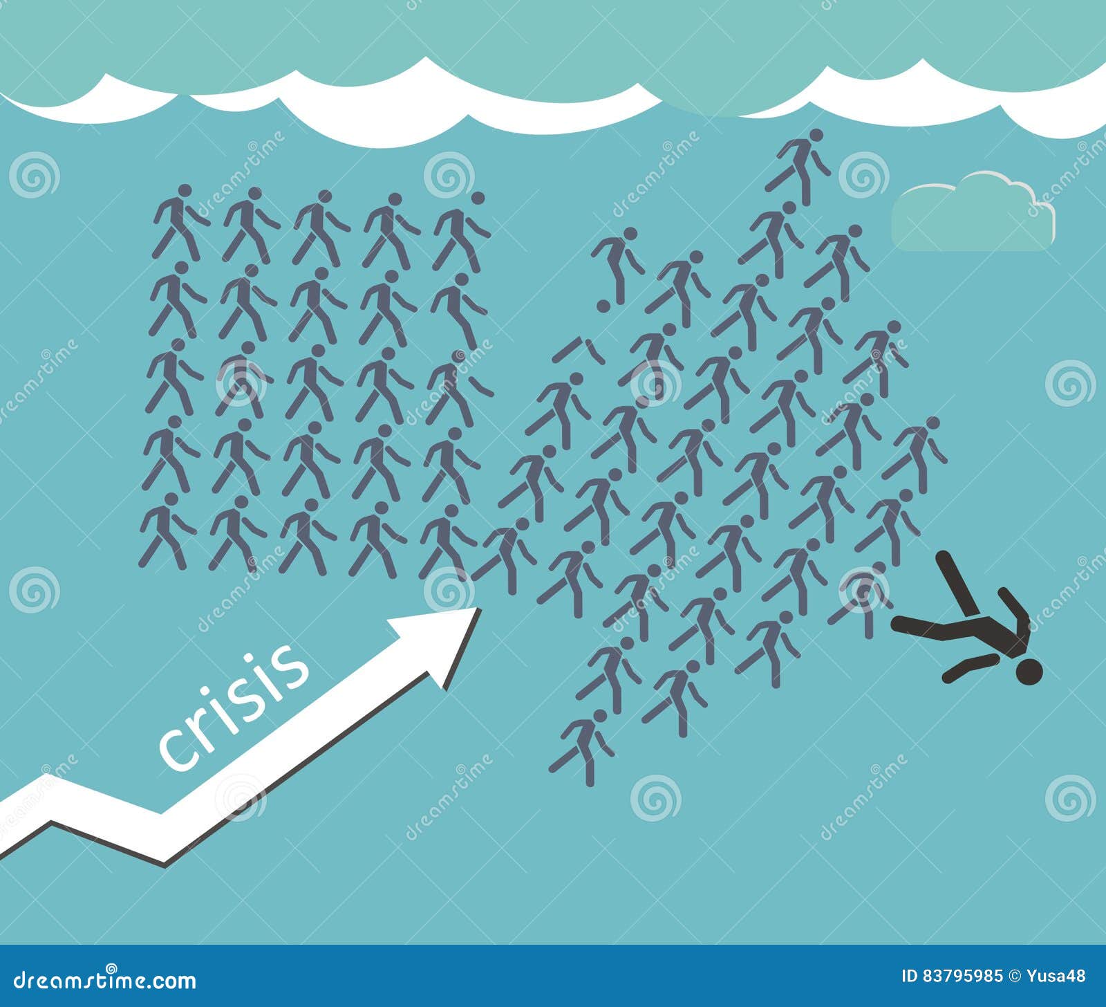 Crowd Falling Into The Abyss Royalty-Free Stock Photography ...