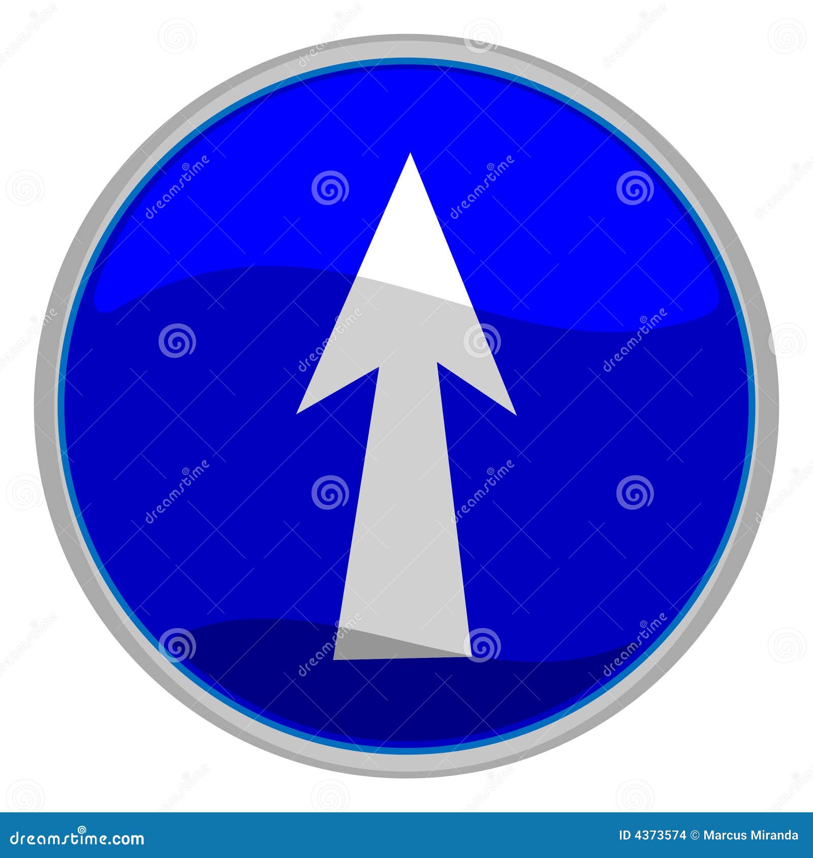 Arrow sign stock vector. Illustration of white, shiny - 4373574