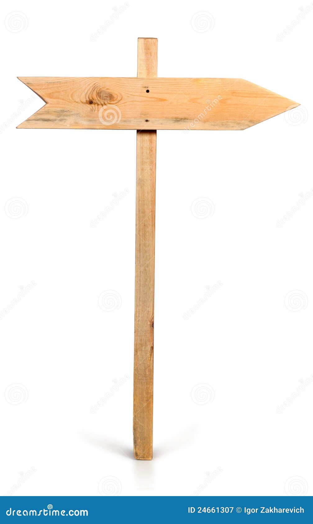 Arrow Sign Board Made Out of Wood Stock Image - Image of clipping, path ...