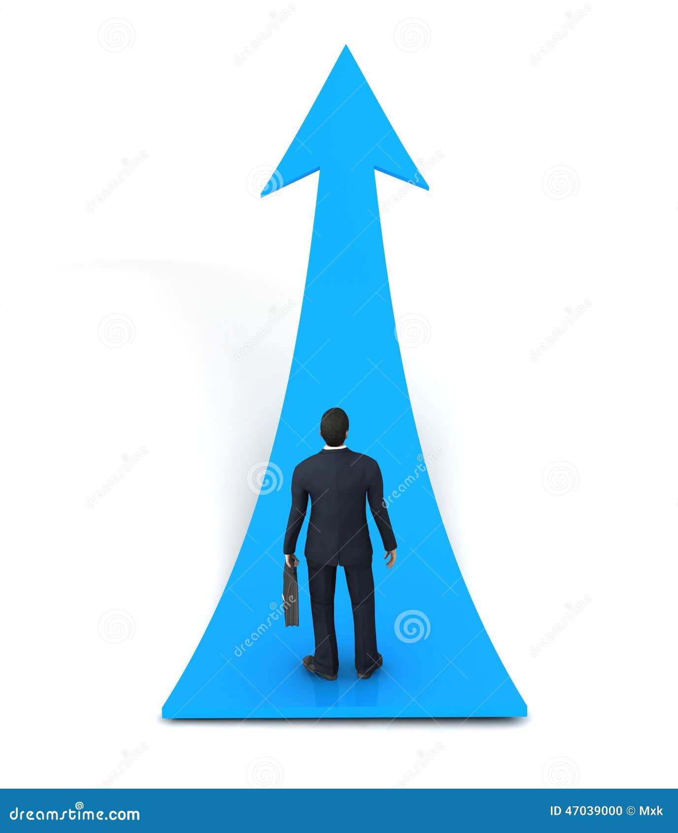 Arrow Sign and Business Man Stock Illustration - Illustration of ...