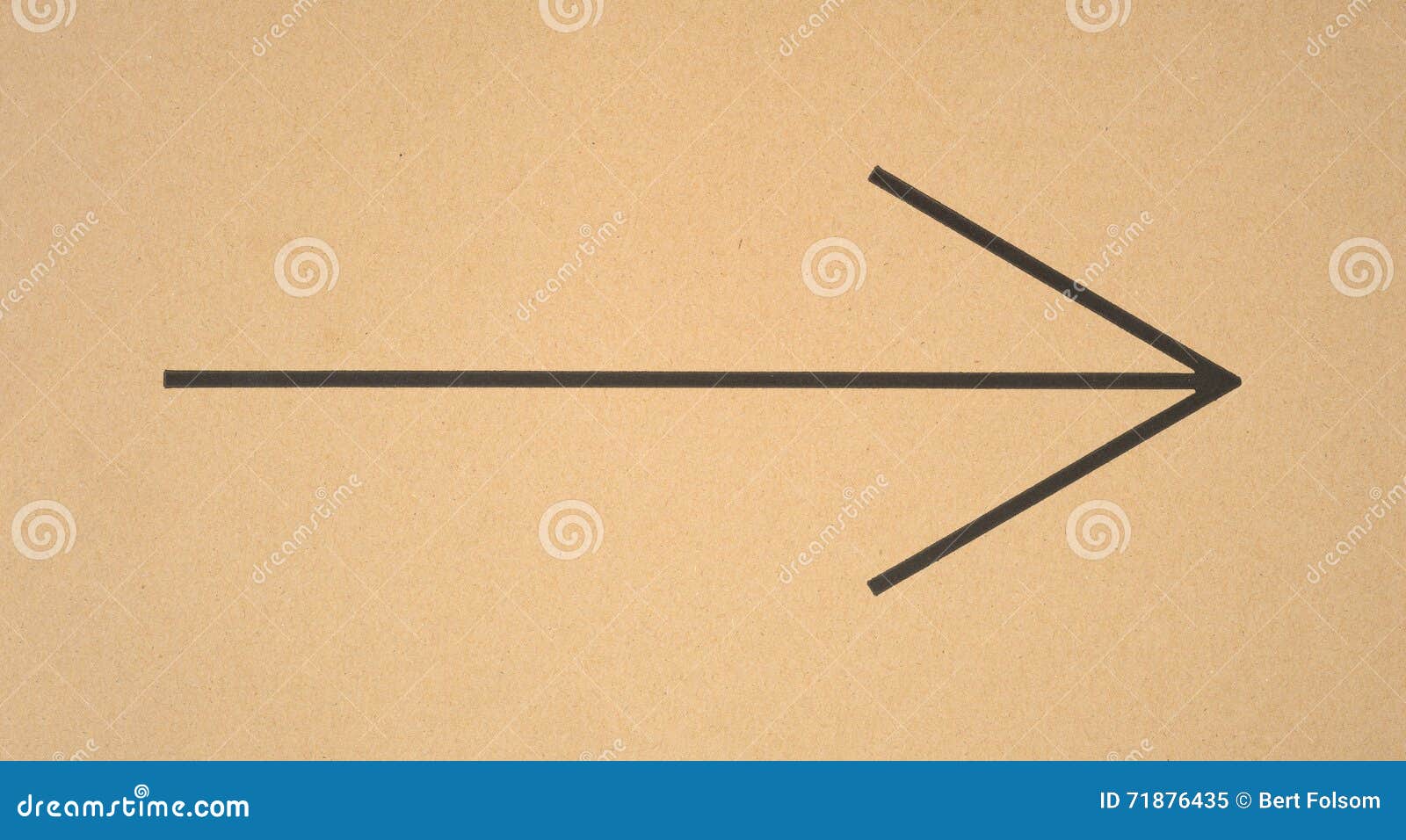 Arrow sign on cardboard stock image. Image of beige, printed - 71876435