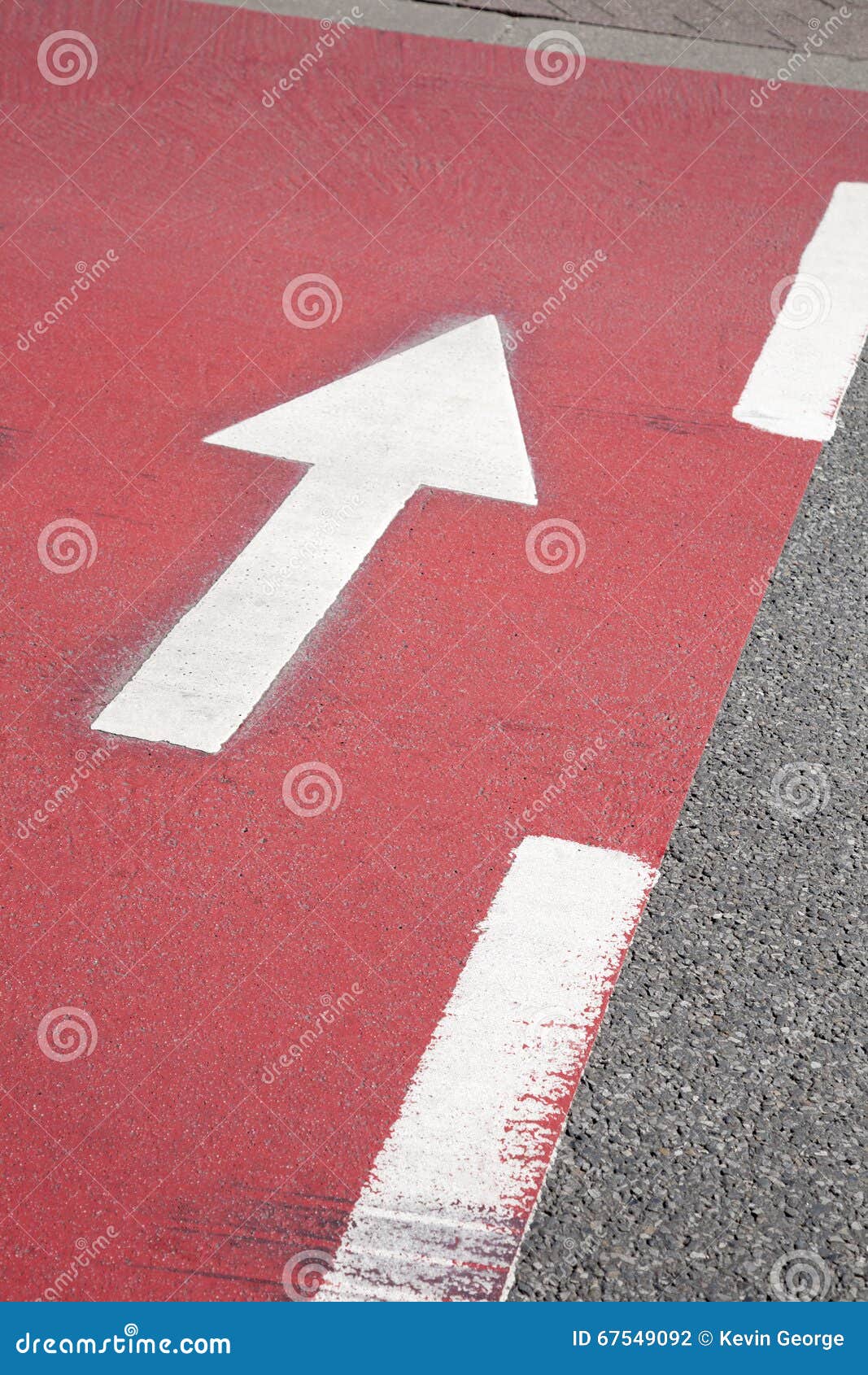 Arrow Sign on Cycle Path stock photo. Image of arrow - 67549092