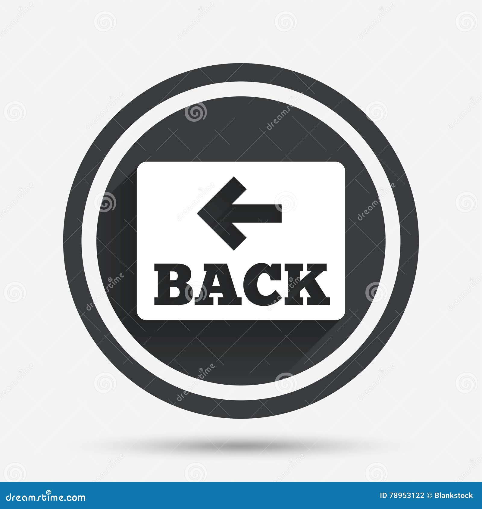 Arrow Sign Icon. Back Button. Navigation Symbol Stock Vector ...