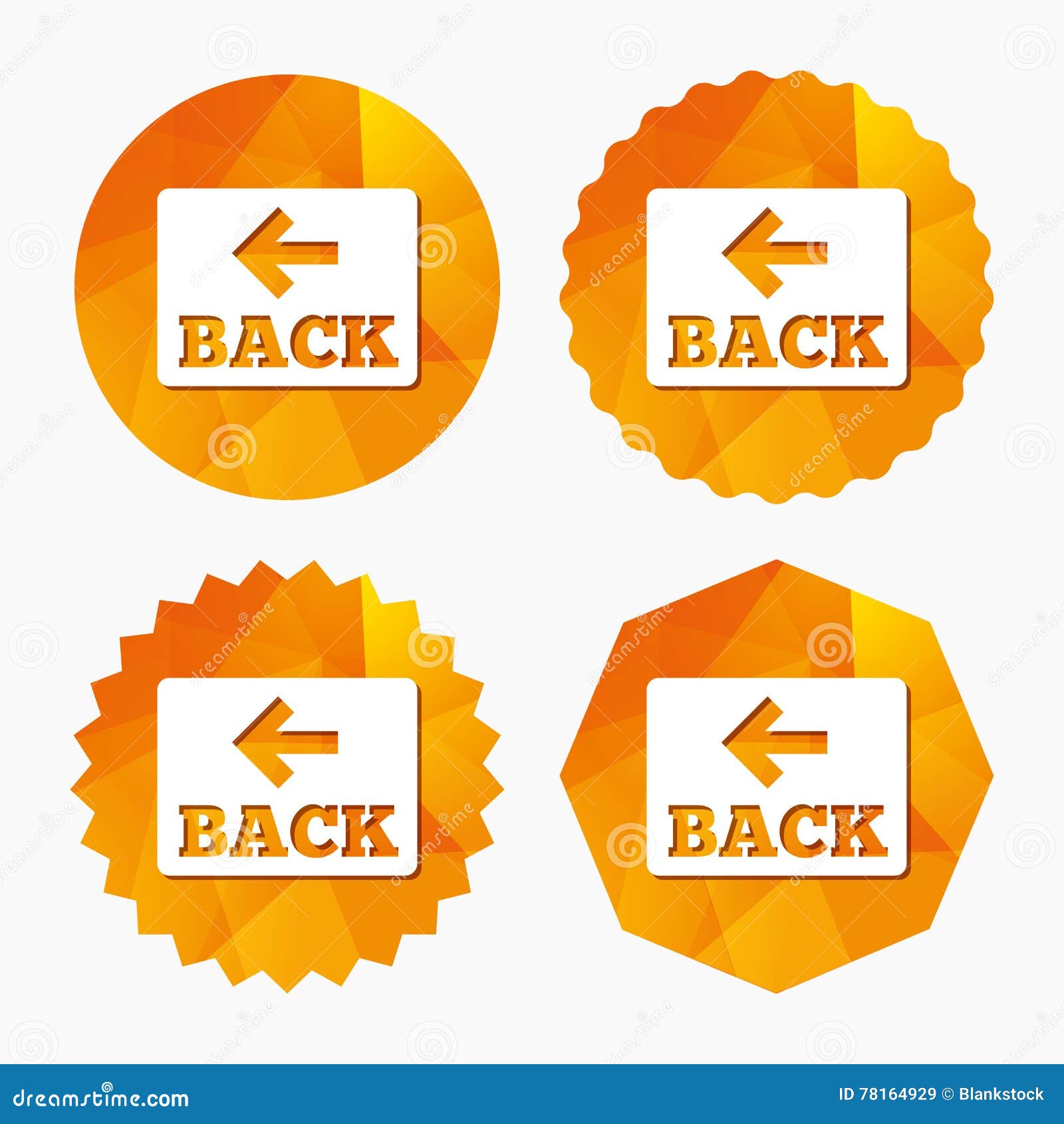 Arrow Sign Icon. Back Button. Navigation Symbol Stock Vector ...