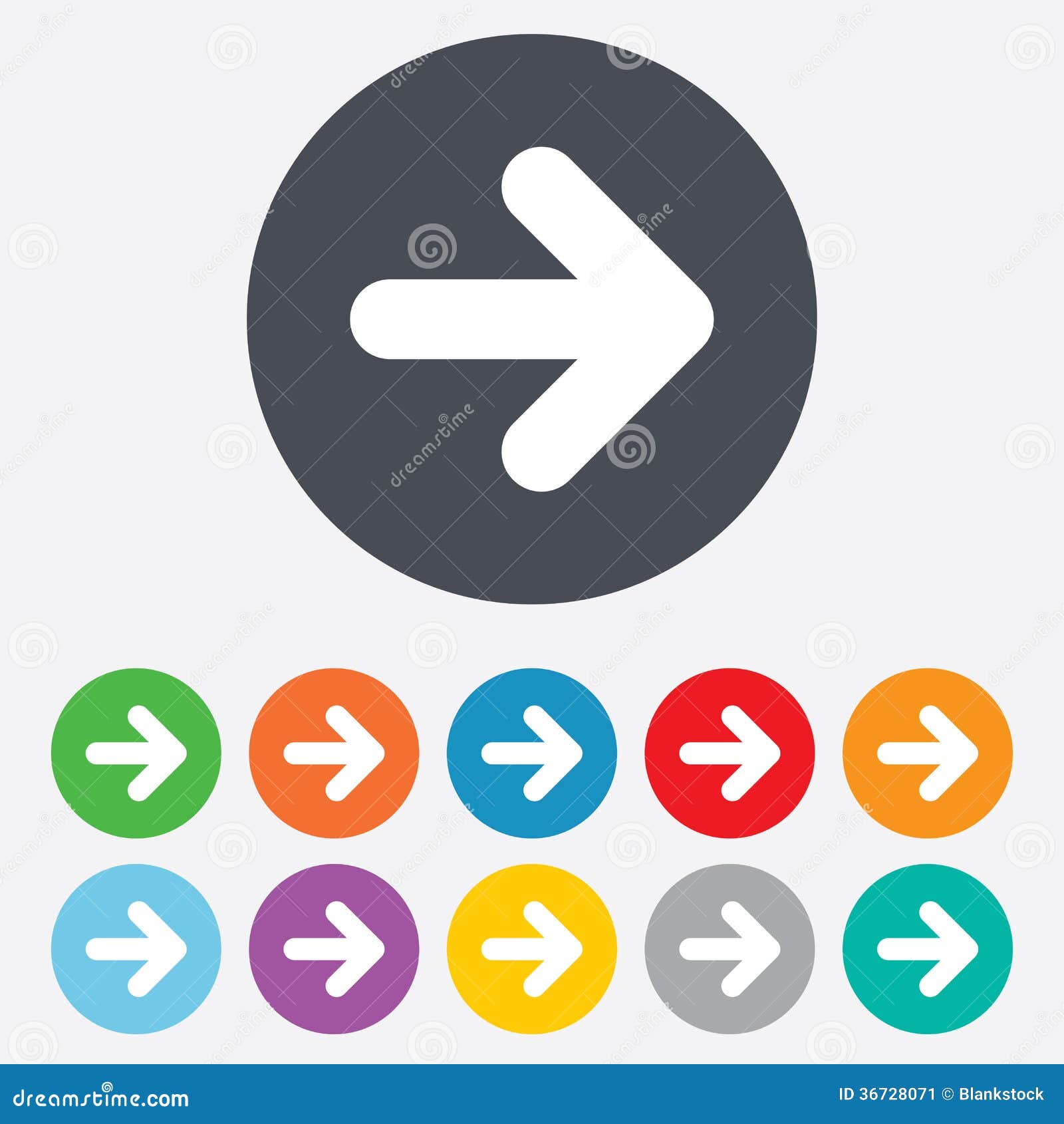 Arrow Sign Icon. Next Button Stock Vector - Illustration of pictogram ...