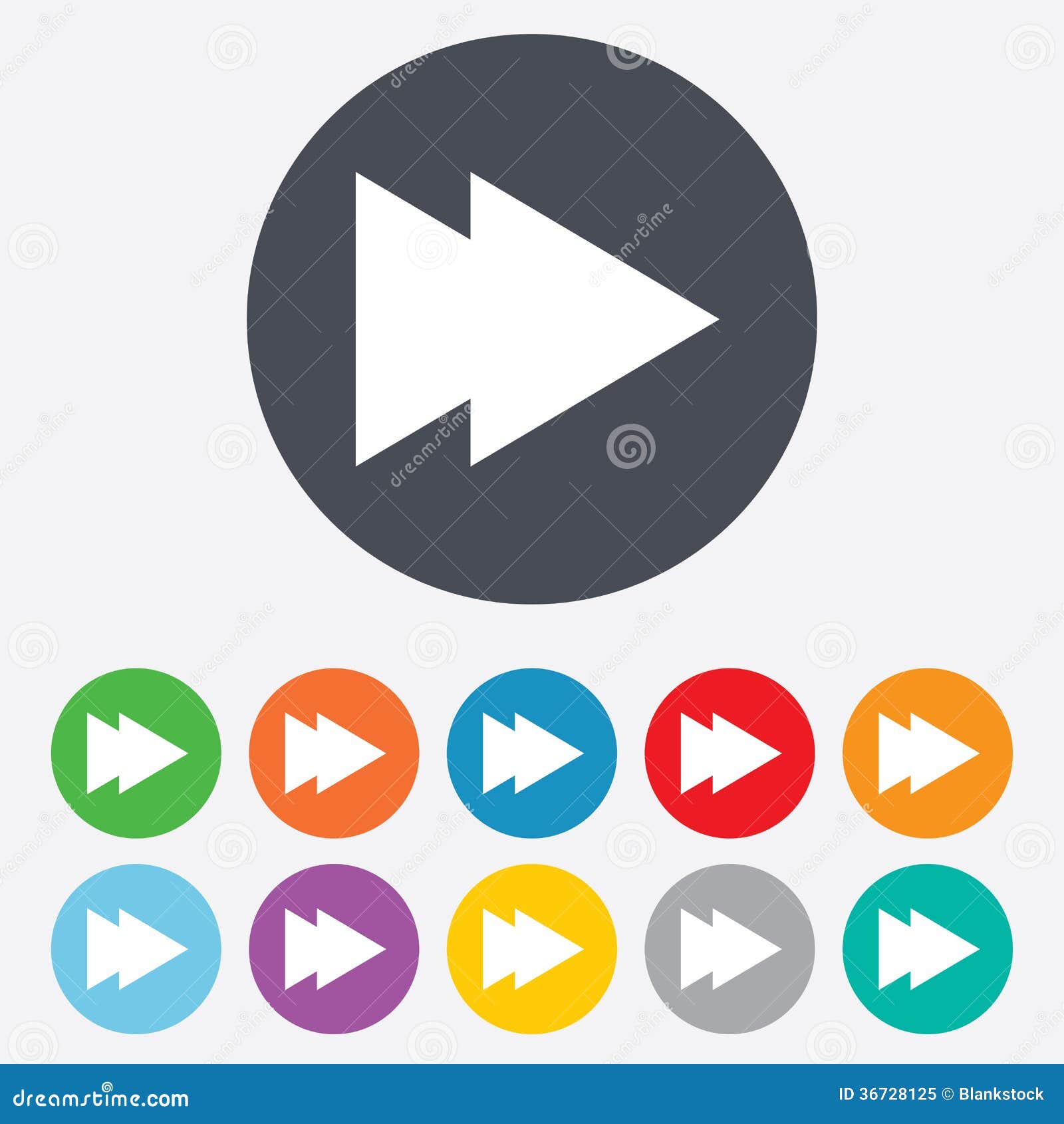 Arrow Sign Icon. Next Button Stock Vector - Illustration of round ...