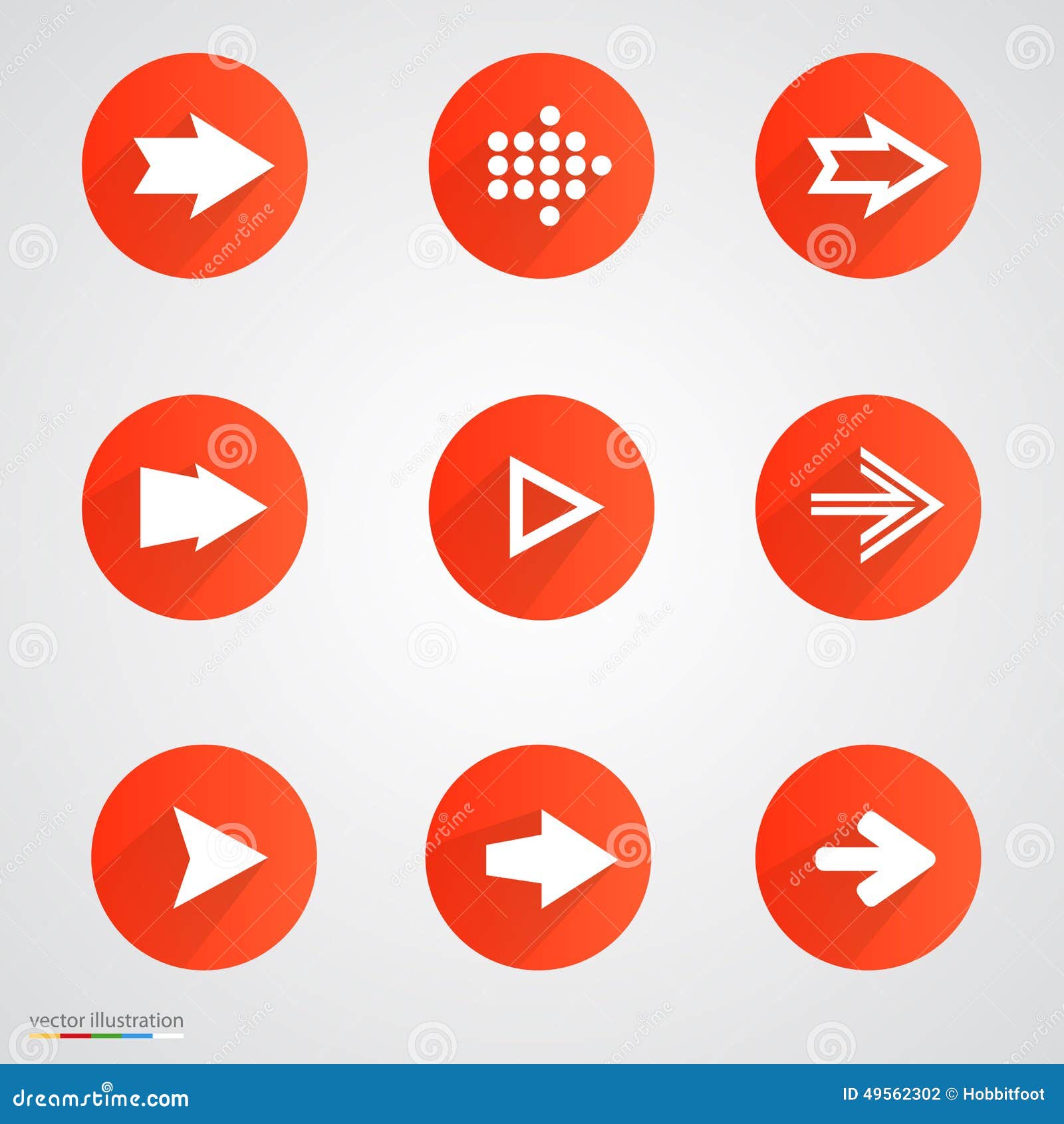 Arrow sign icon set stock vector. Illustration of collection - 49562302