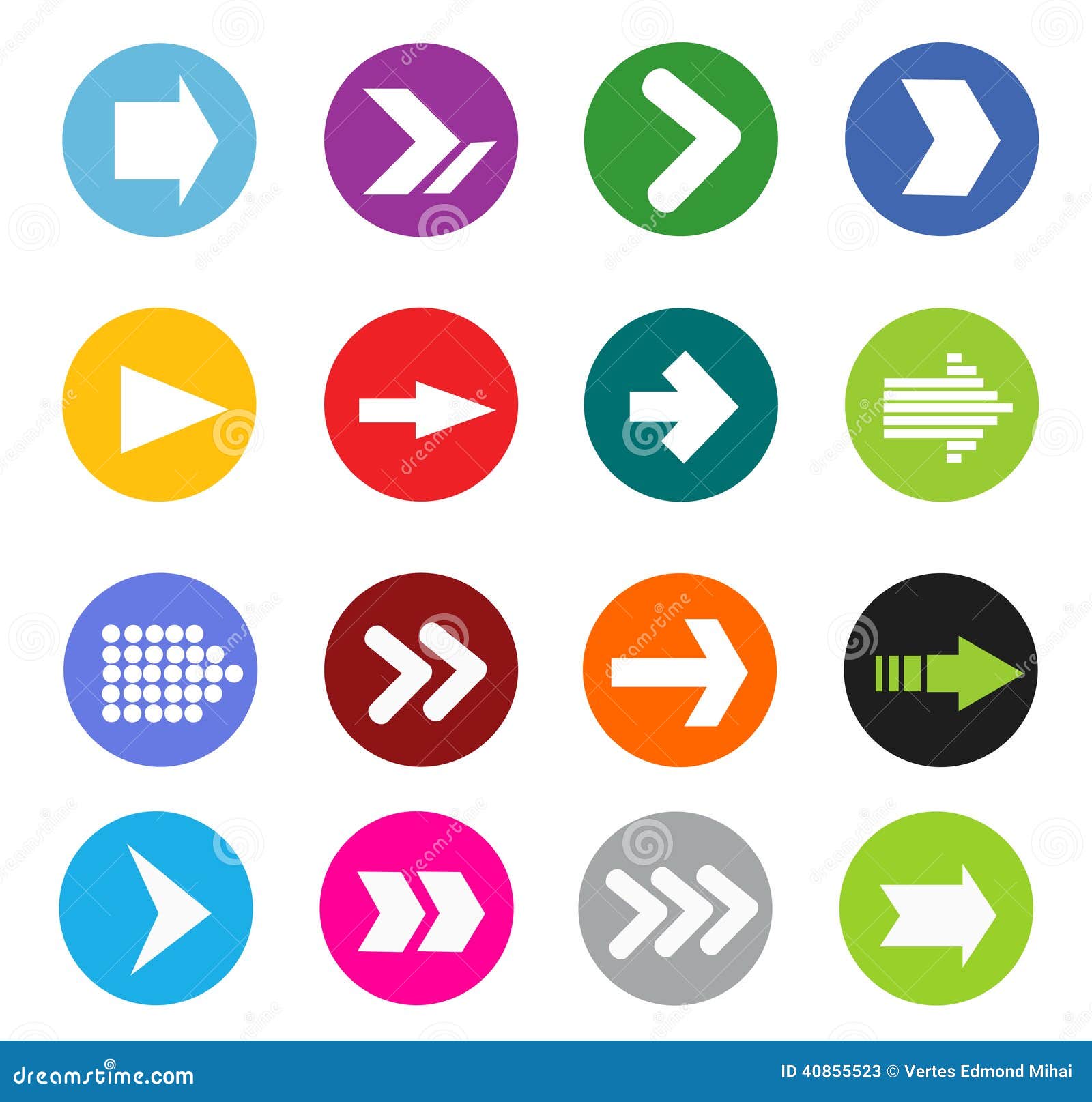 Arrow sign icon set stock vector. Illustration of digital - 40855523
