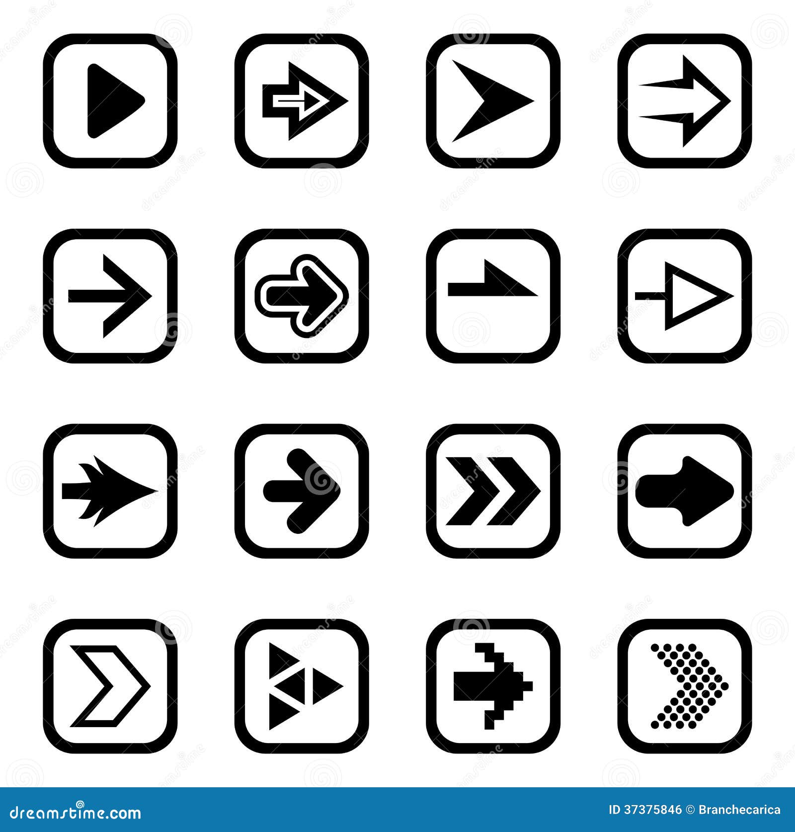Arrow sign icon set stock vector. Illustration of vintage - 37375846