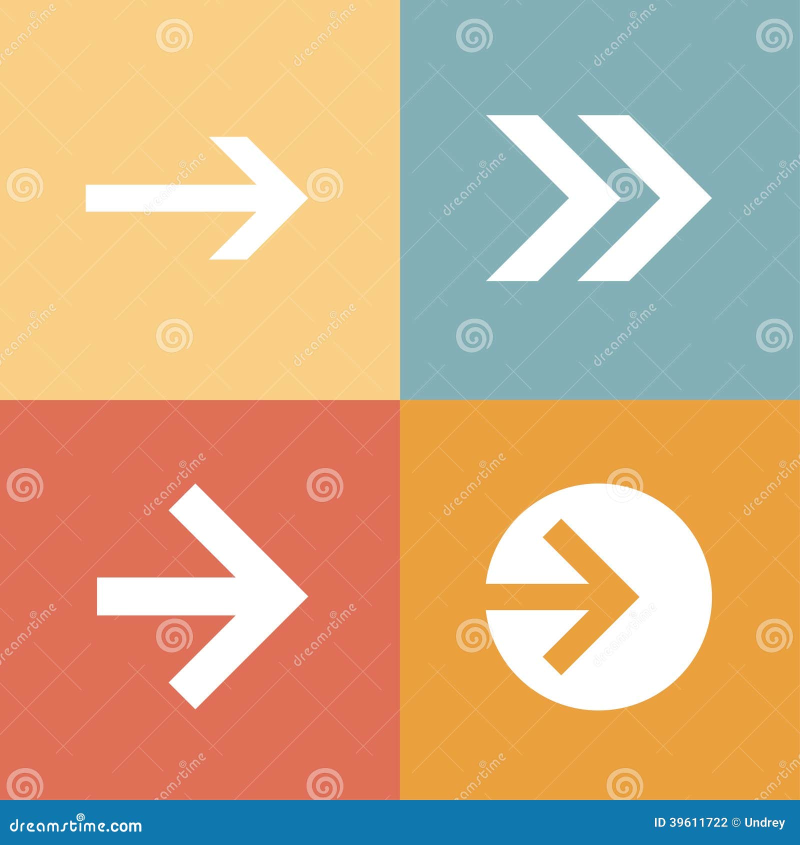 Arrow sign icon set. stock vector. Illustration of blue - 39611722