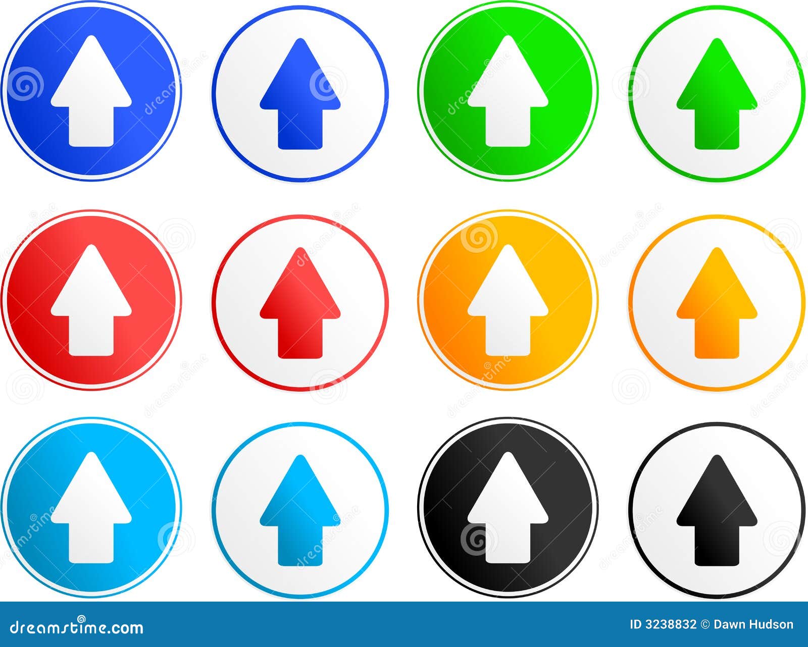 Arrow sign icons stock vector. Illustration of direction - 3238832