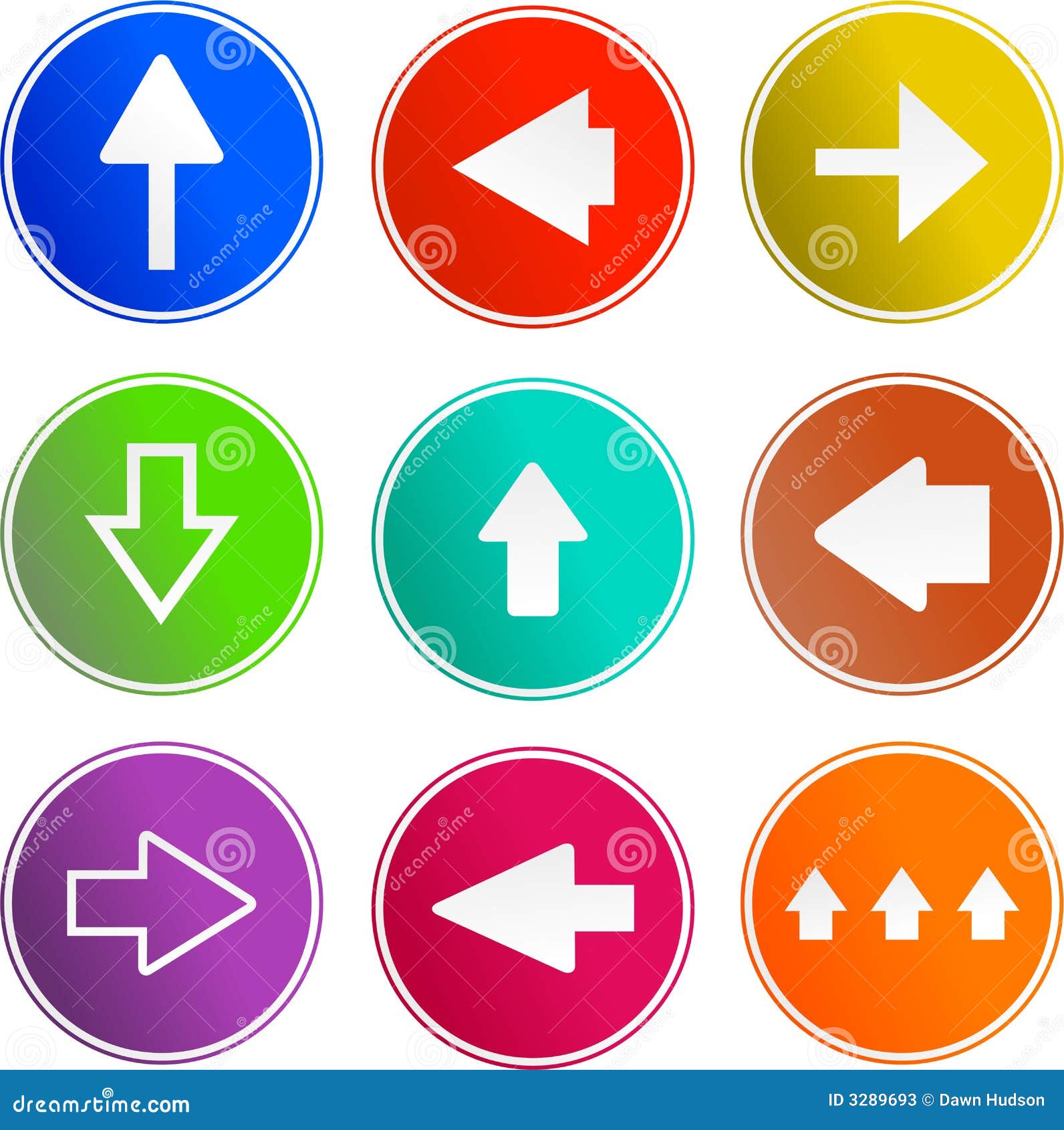 Arrow sign icons stock vector. Illustration of direct - 3289693