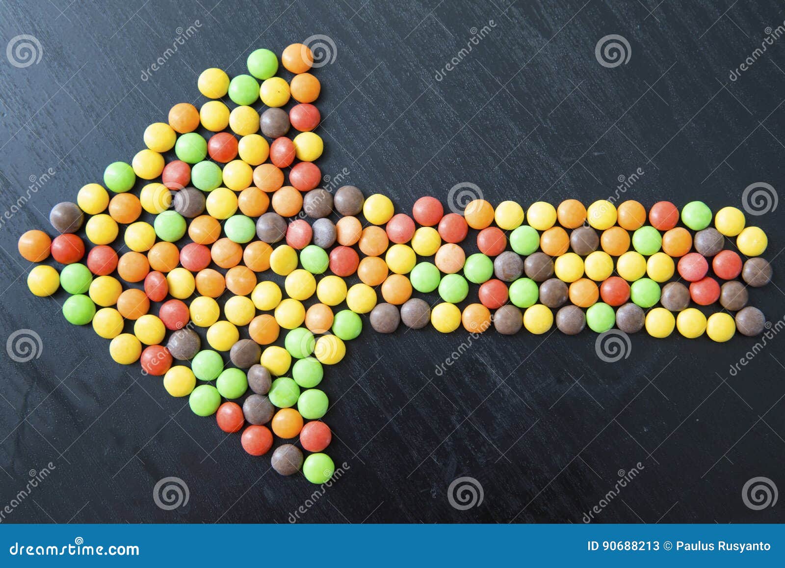 Arrow Sign Made of Sweet Candy Stock Image - Image of angle, candy ...