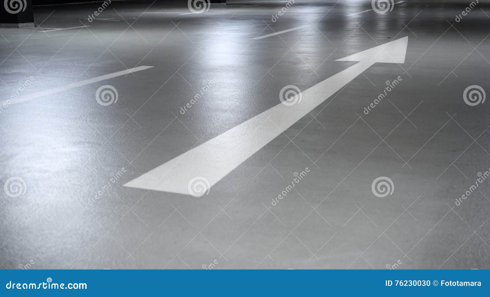 Arrow Sign in a Parking Garage Stock Photo - Image of symbol, traffic ...