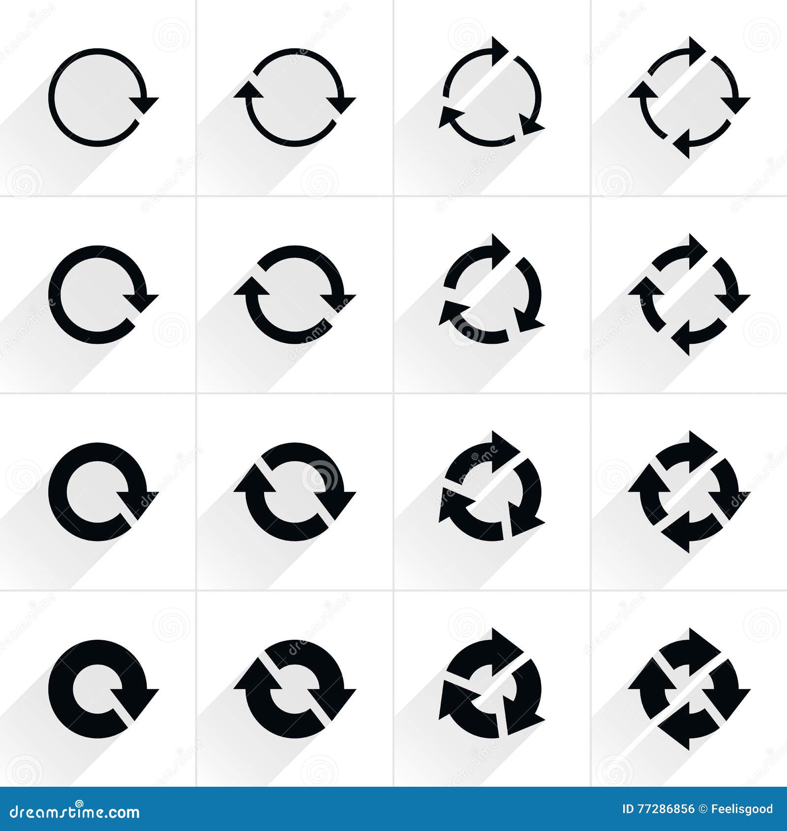 Arrow Sign Refresh, Rotation, Reset, Repeat Icon Stock Vector ...