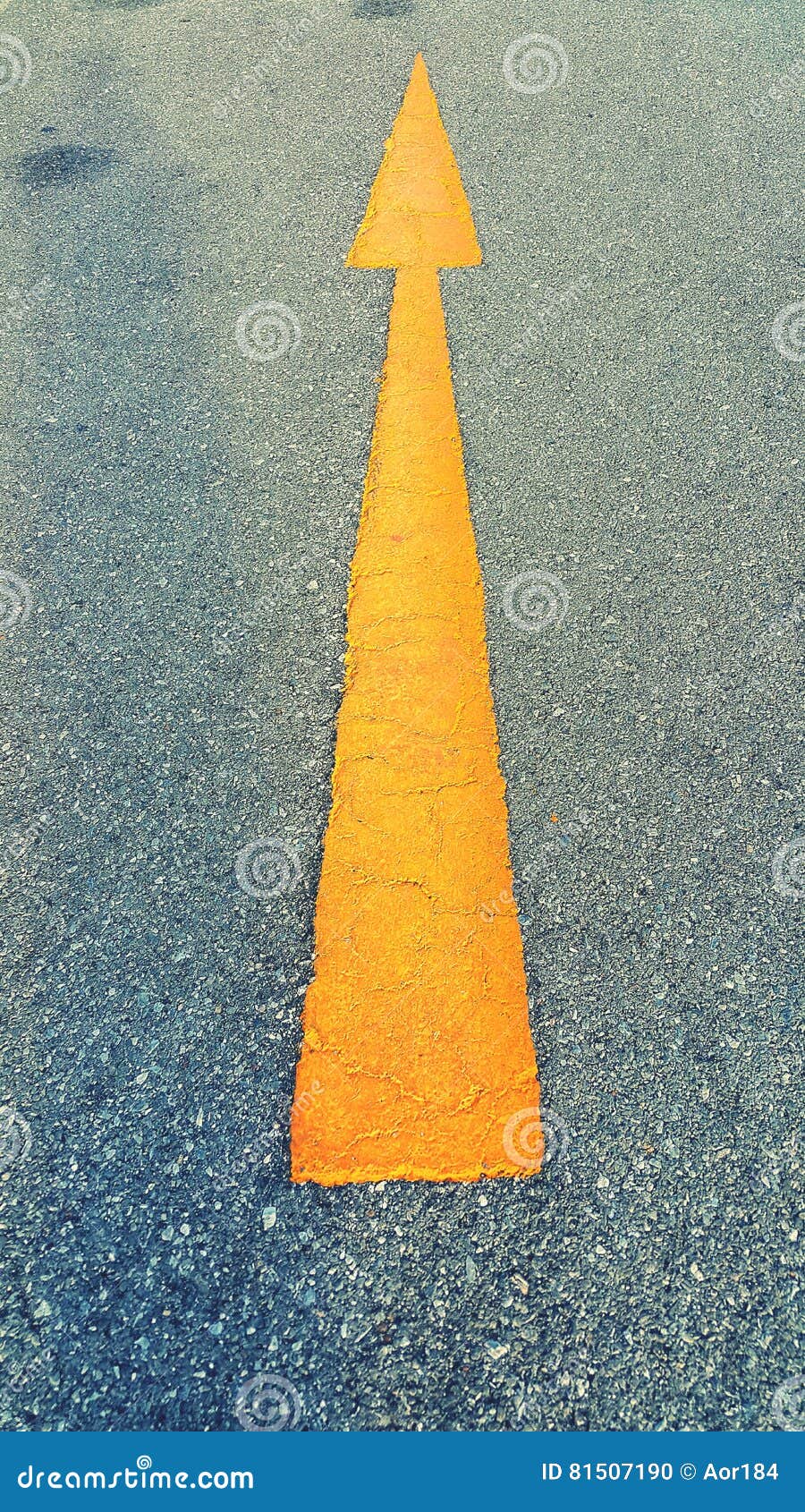 Arrow sign on road/street stock photo. Image of road - 81507190