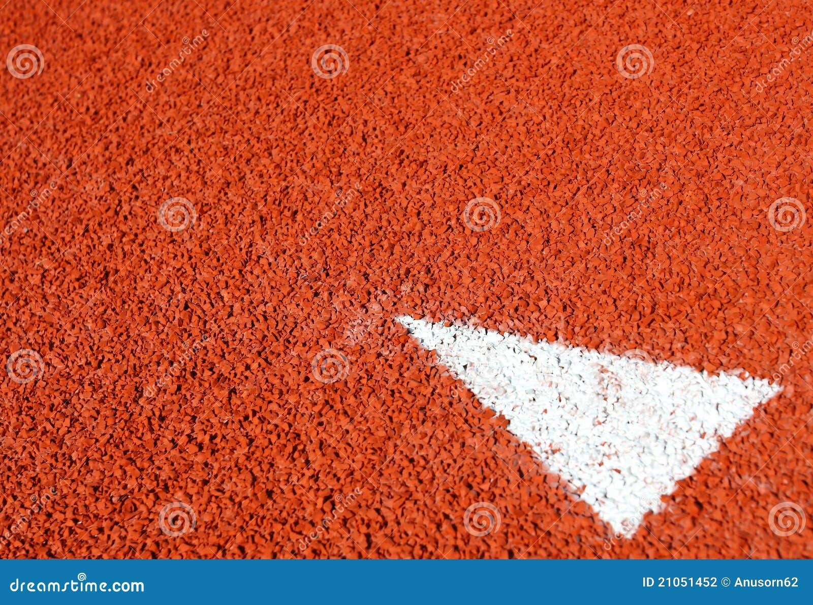 A Arrow Sign on Running Track Stock Photo - Image of direction, leisure ...