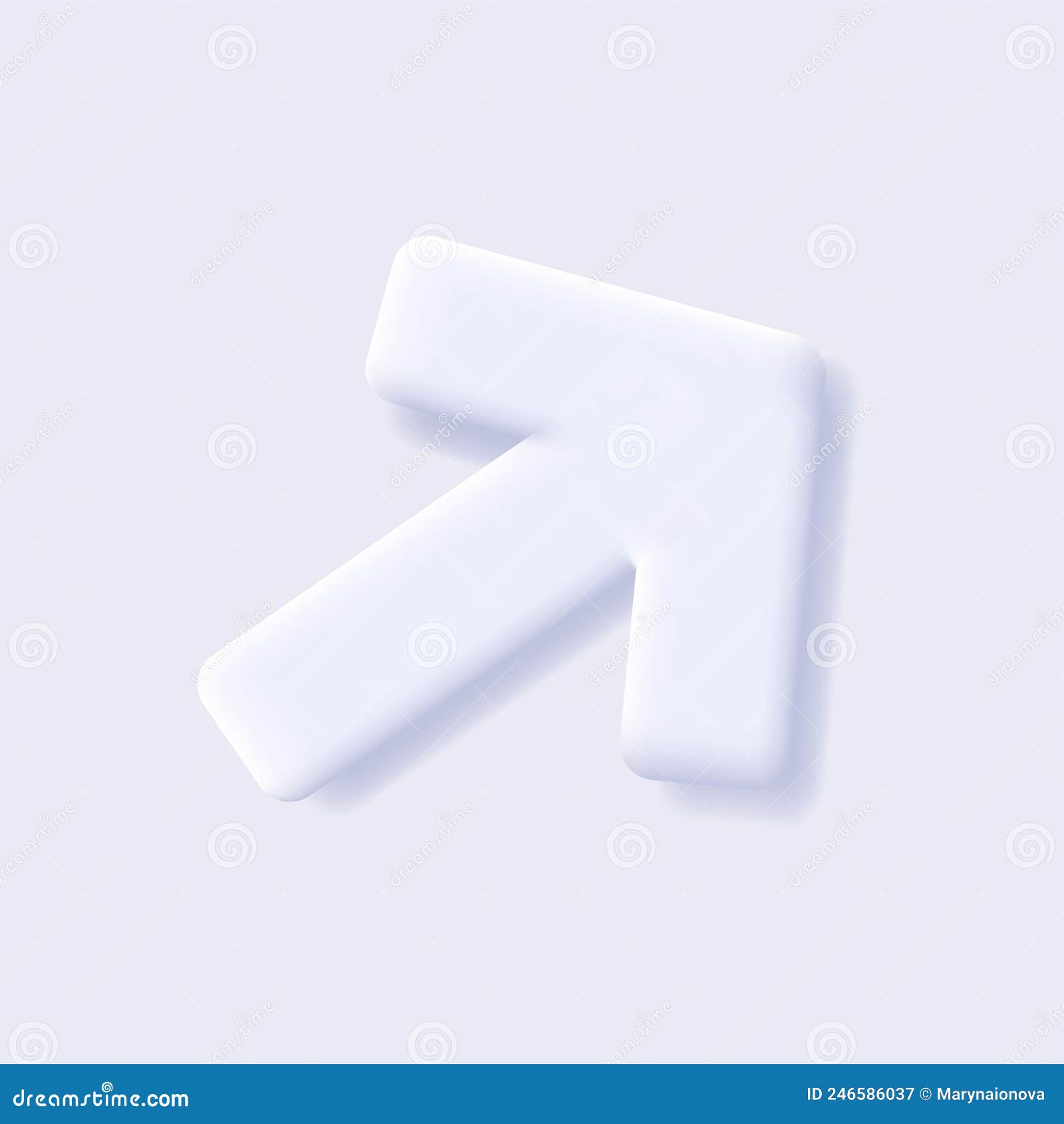 Arrow Sign, Volume 3d Icon of White Pointing Arrow Stock Vector ...