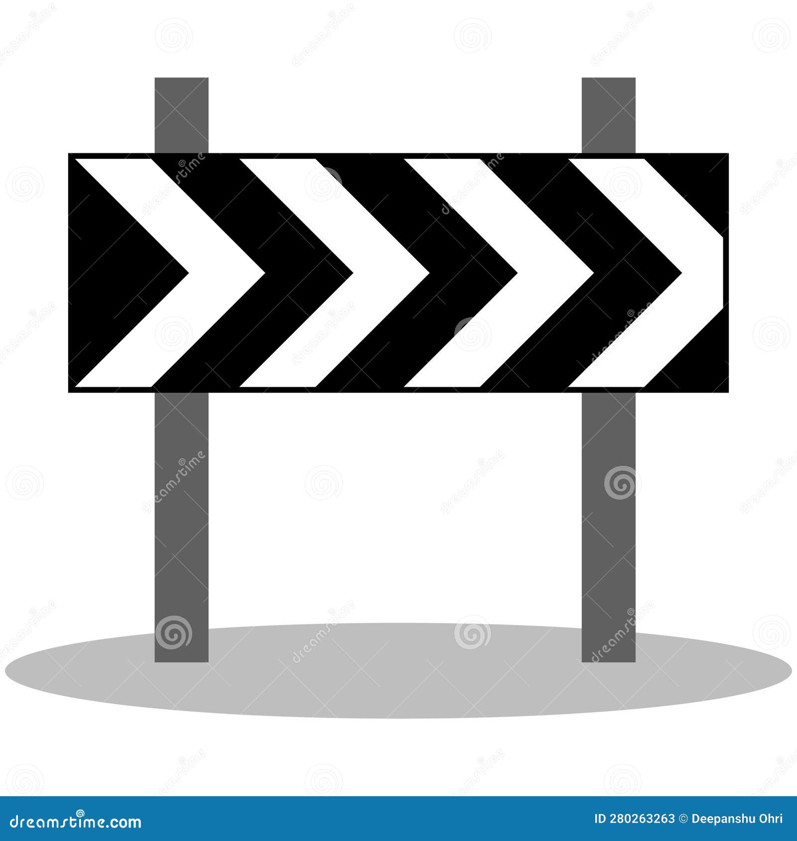 Road Diversion arrow sign stock vector. Illustration of indication ...