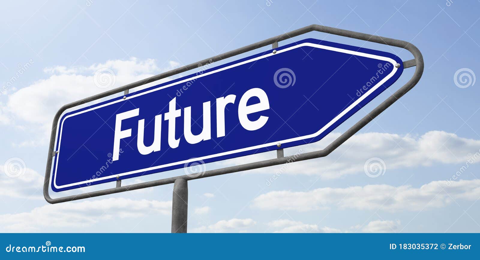Arrow Signpost - Future - 3d Rendering Stock Illustration ...