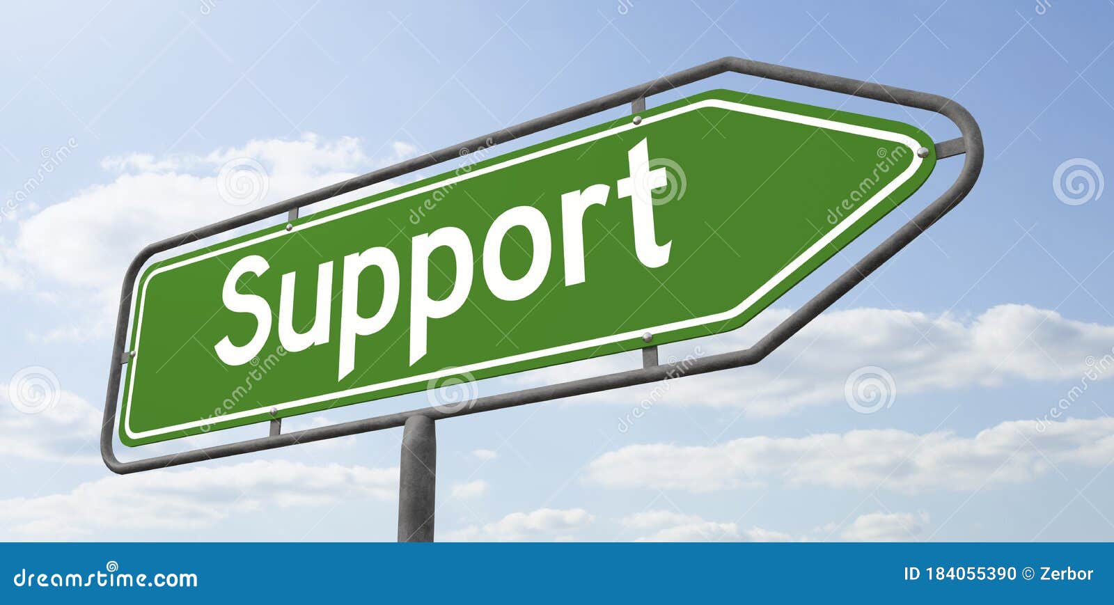 Arrow Signpost - Support - 3d Rendering Stock Illustration ...