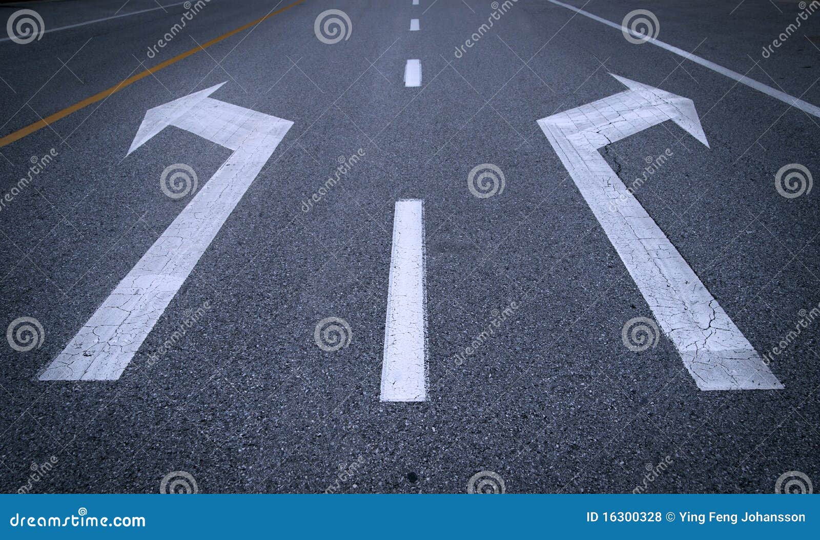 Arrow Signs On Walls Of A Concrete Ramp For Vehicles Royalty-Free Stock ...