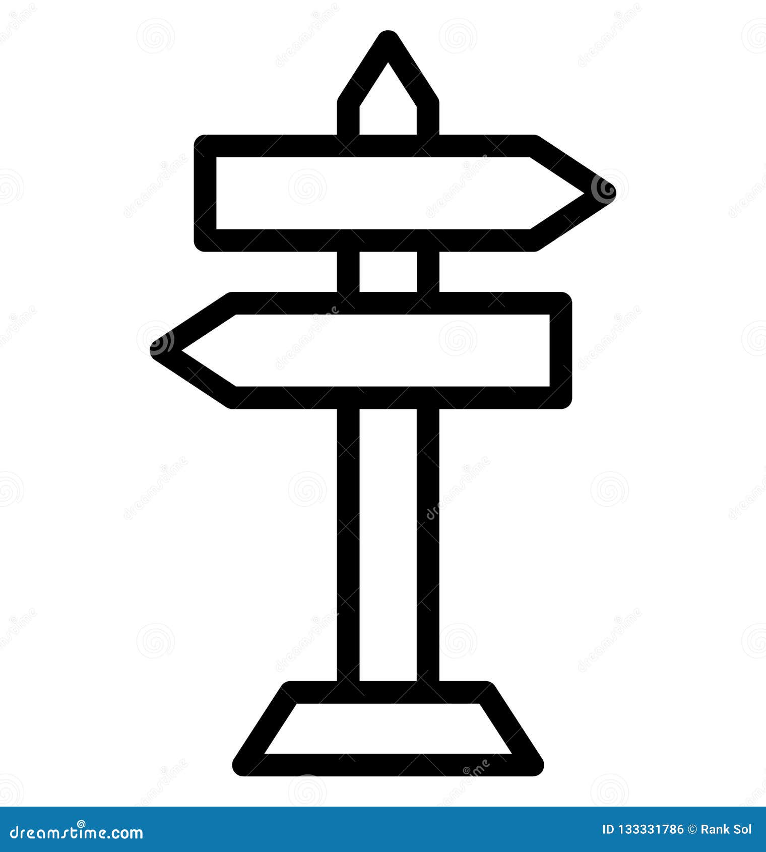 Arrow Signs, Direction Post Isolated Vector Icon that Can Be Easily ...