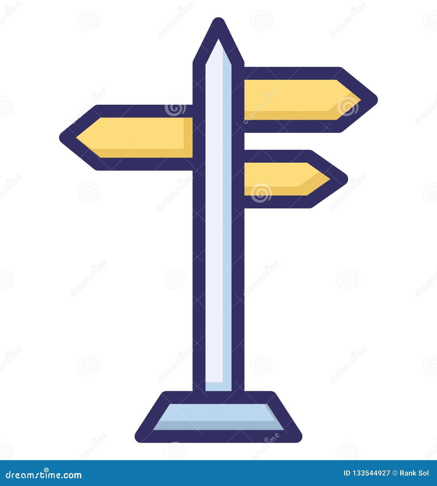 Arrow Signs, Direction Post Isolated Vector Icon that Can Be Easily ...
