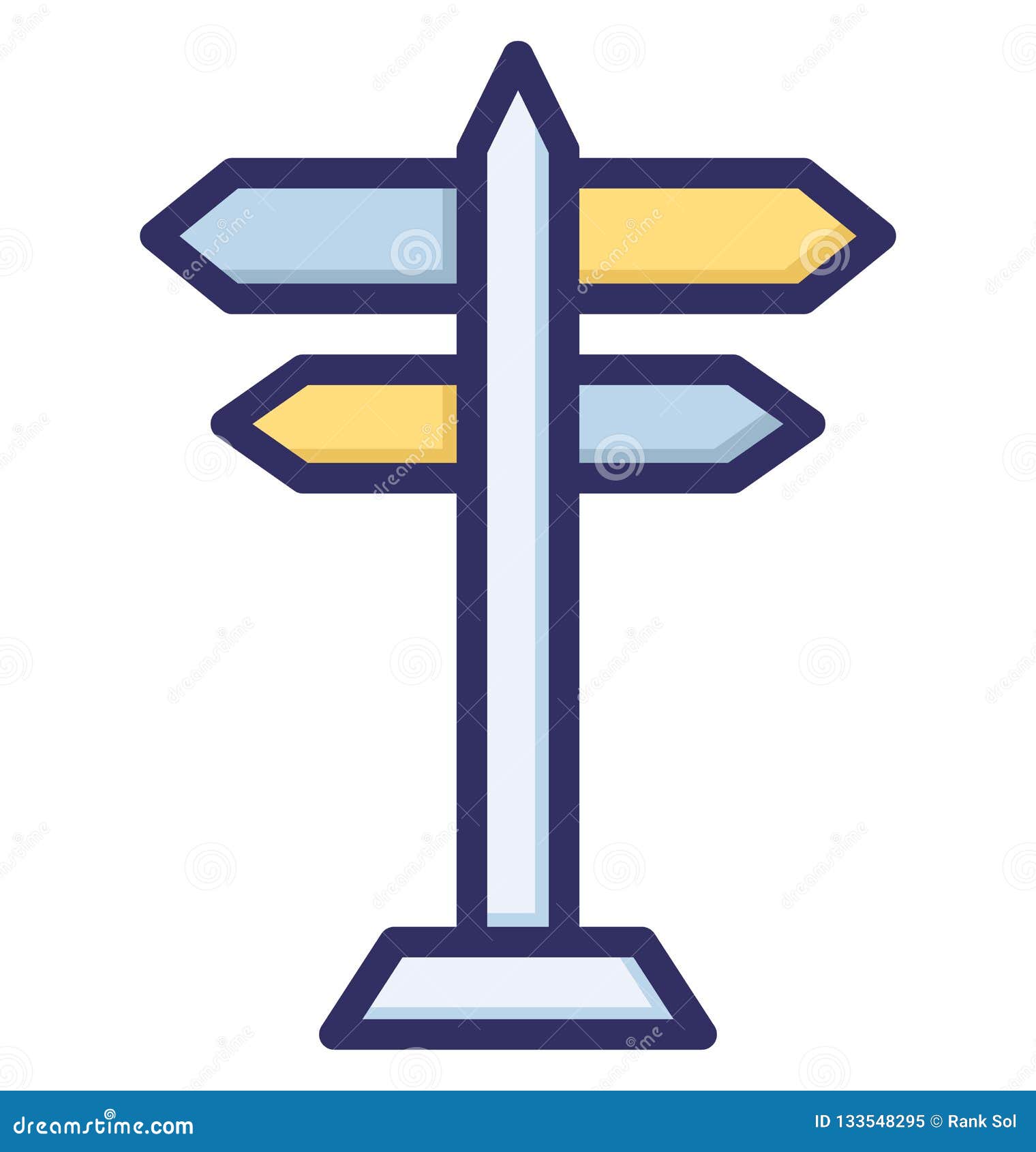 Arrow Signs, Direction Post Isolated Vector Icon that Can Be Easily ...