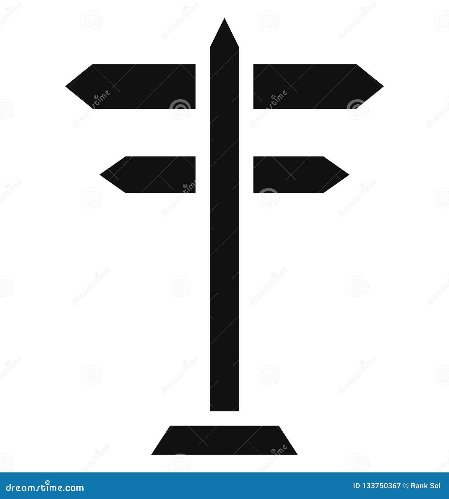 Arrow Signs, Direction Post Isolated Vector Icon that Can Be Easily ...