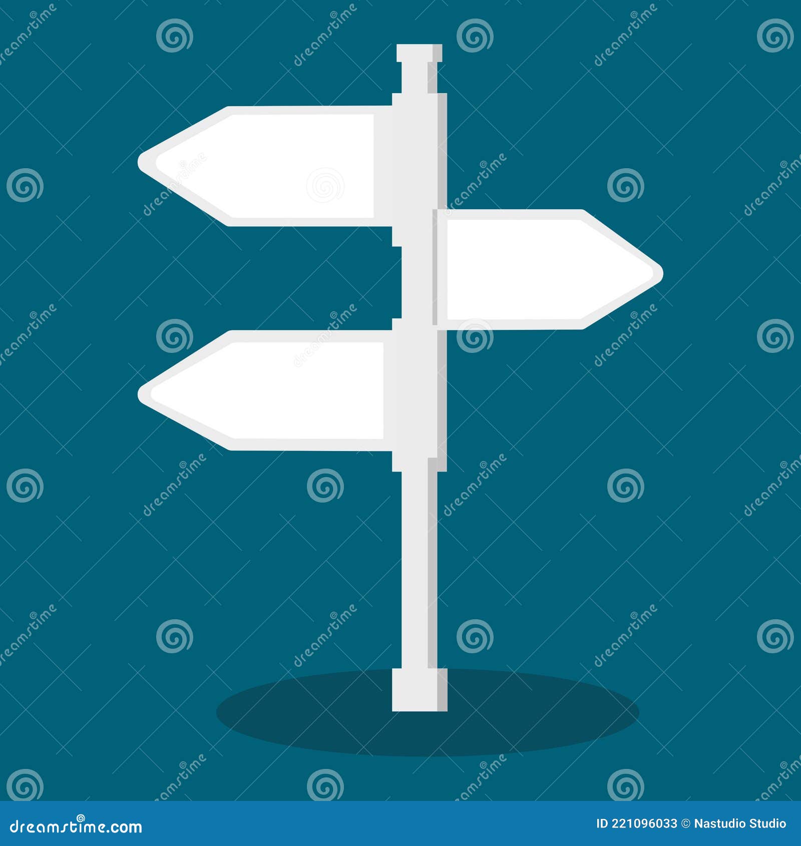 Arrow Signs Indicating the Direction of the Road. Vector Illustration ...