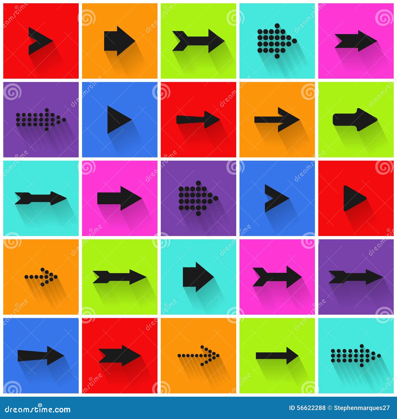 Arrow signs set stock vector. Illustration of link, digital - 56622288