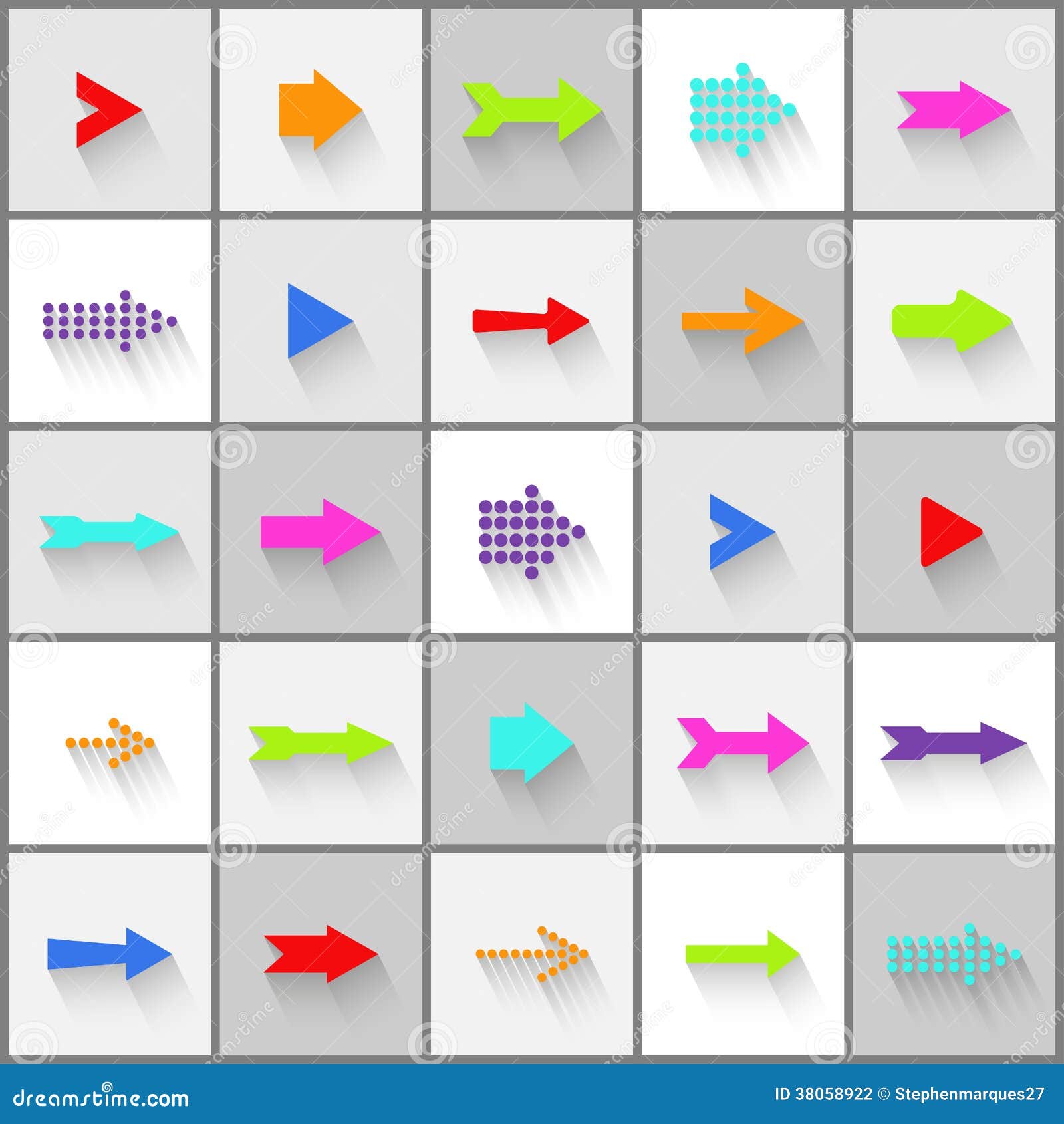 Arrow signs vector set stock vector. Illustration of digital - 38058922